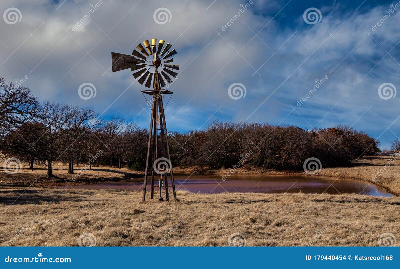 Windmill on the Farm stock photo. Image of landscape - 179440454