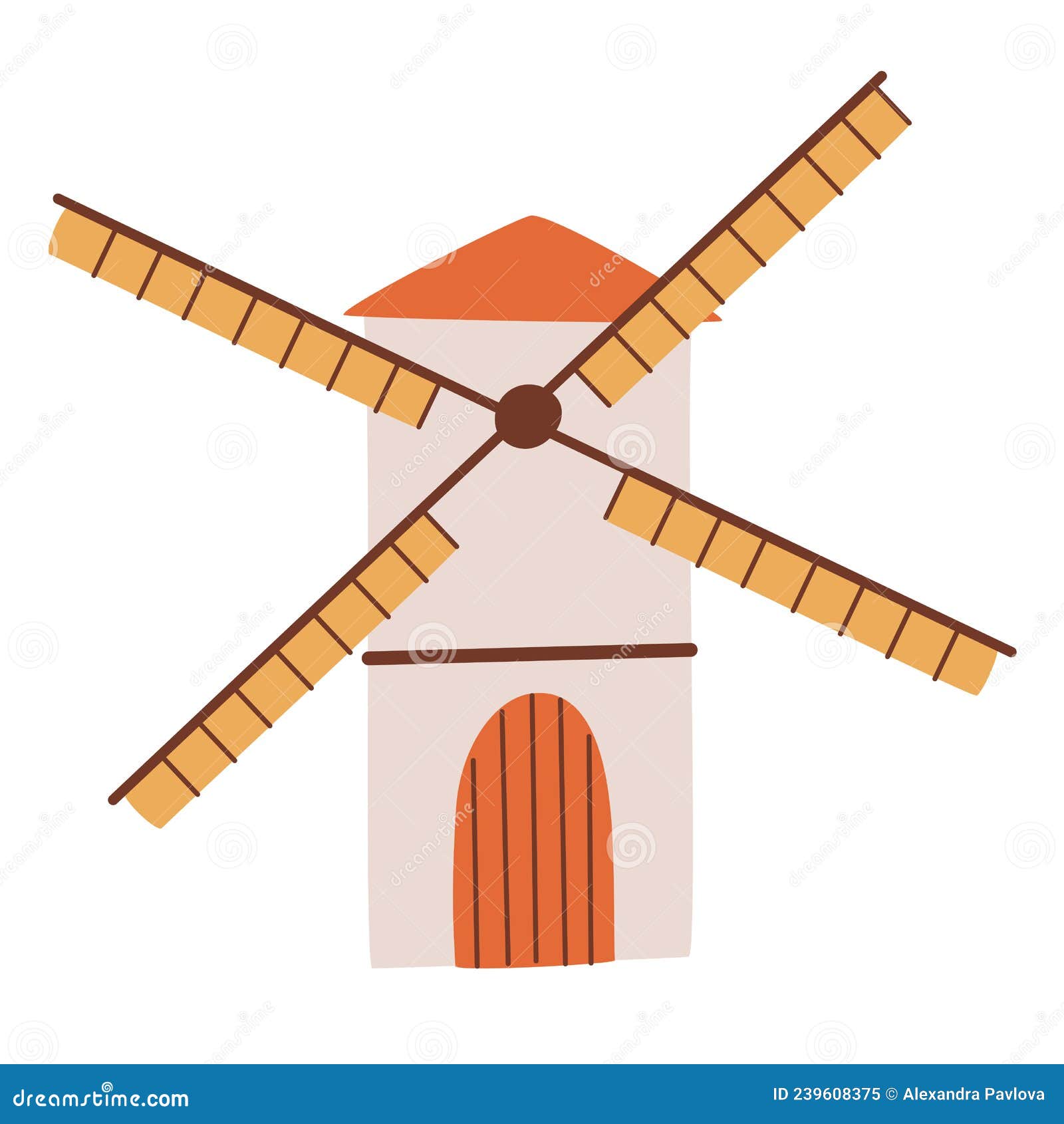 Windmill. Farm. Milestones for Grain or Bread Processing. Farm Building ...