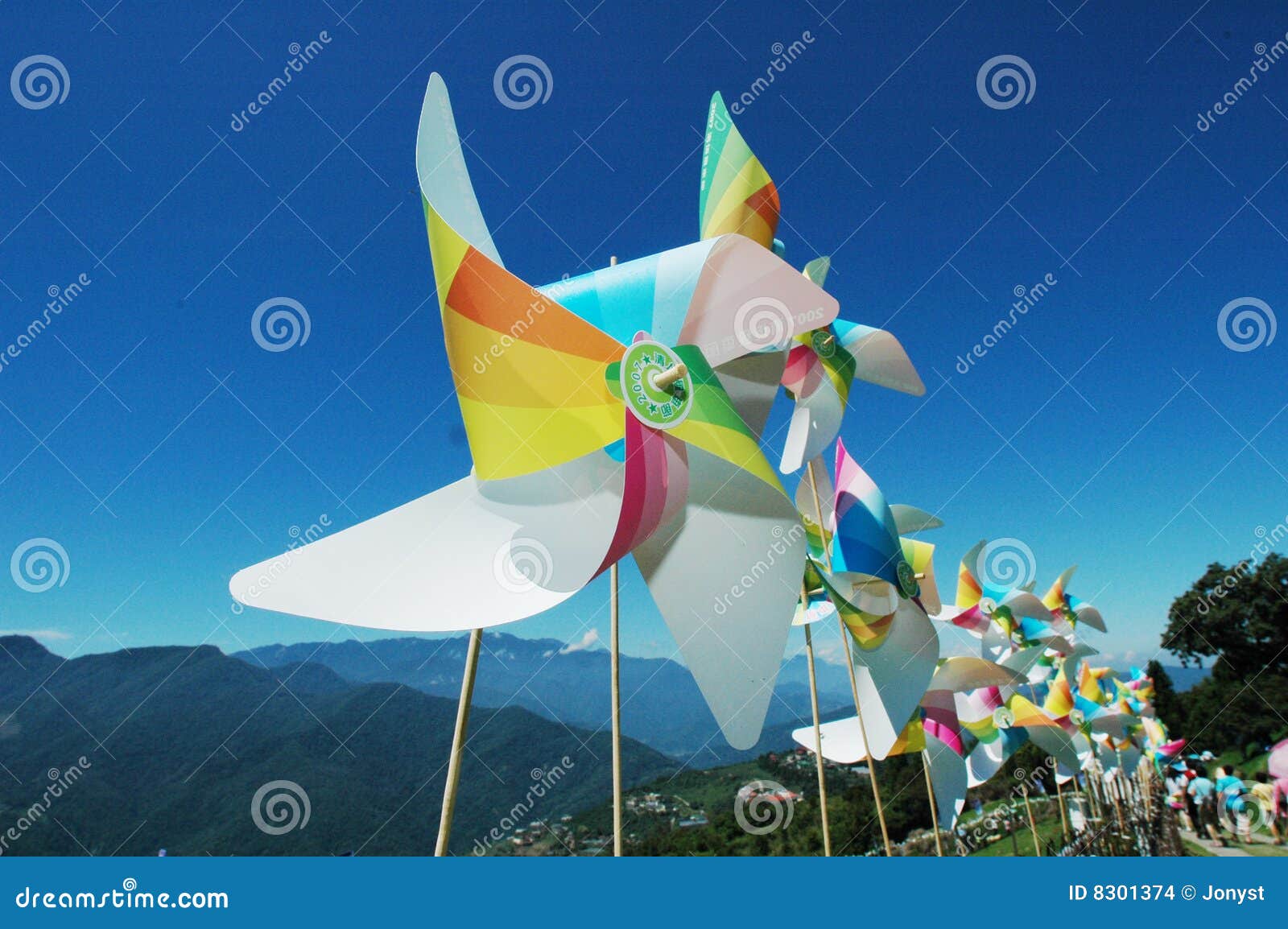 Windmill festival stock photo. Image of july, summer, blue - 8301374