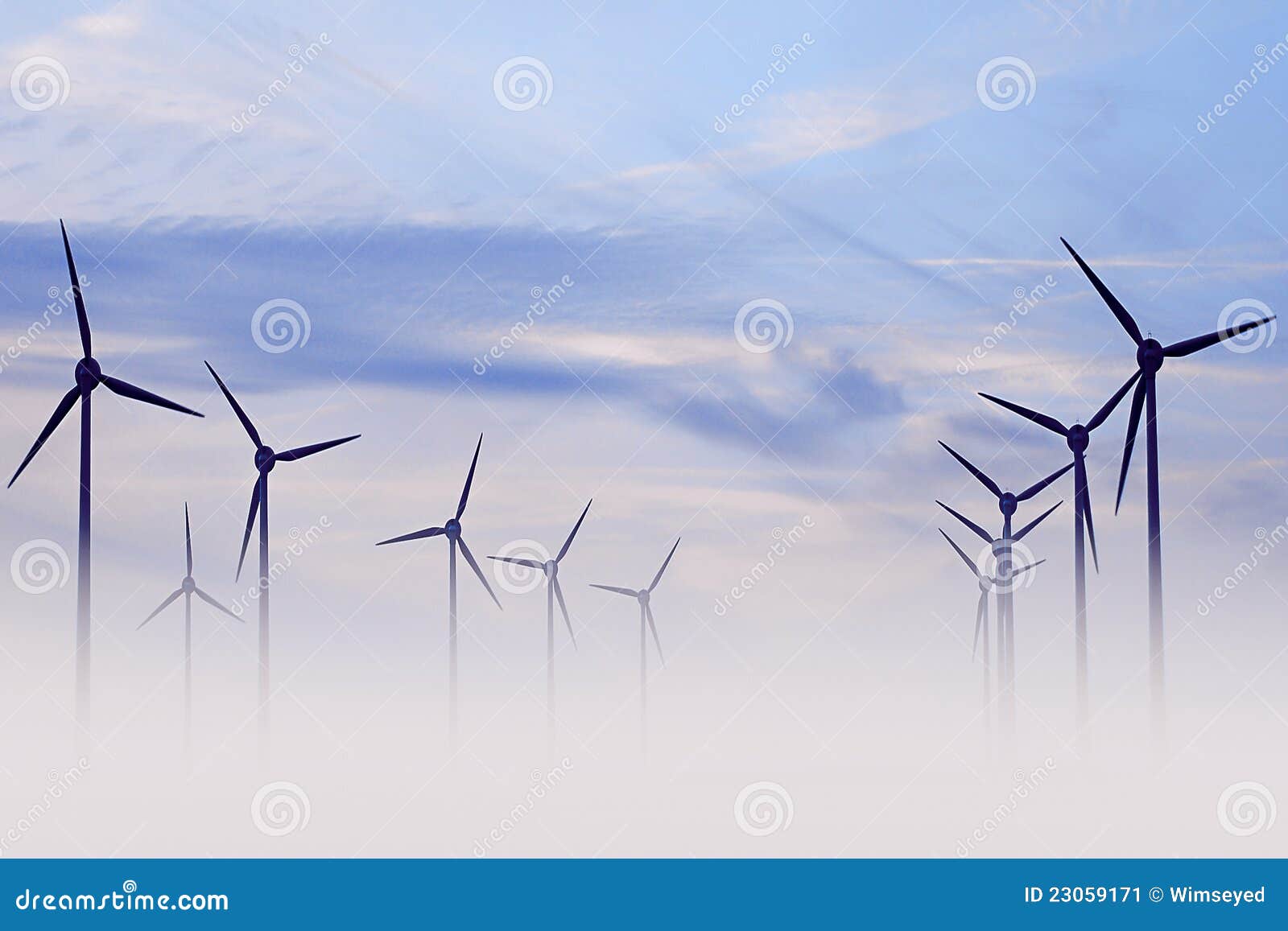 Windmill field stock image. Image of blue, global, blades - 23059171