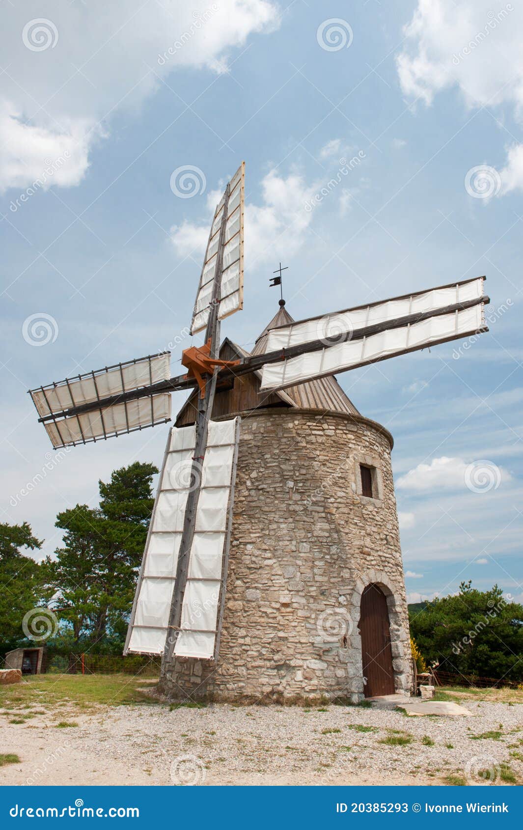 Windmill in France stock image. Image of building, alpes - 20385293