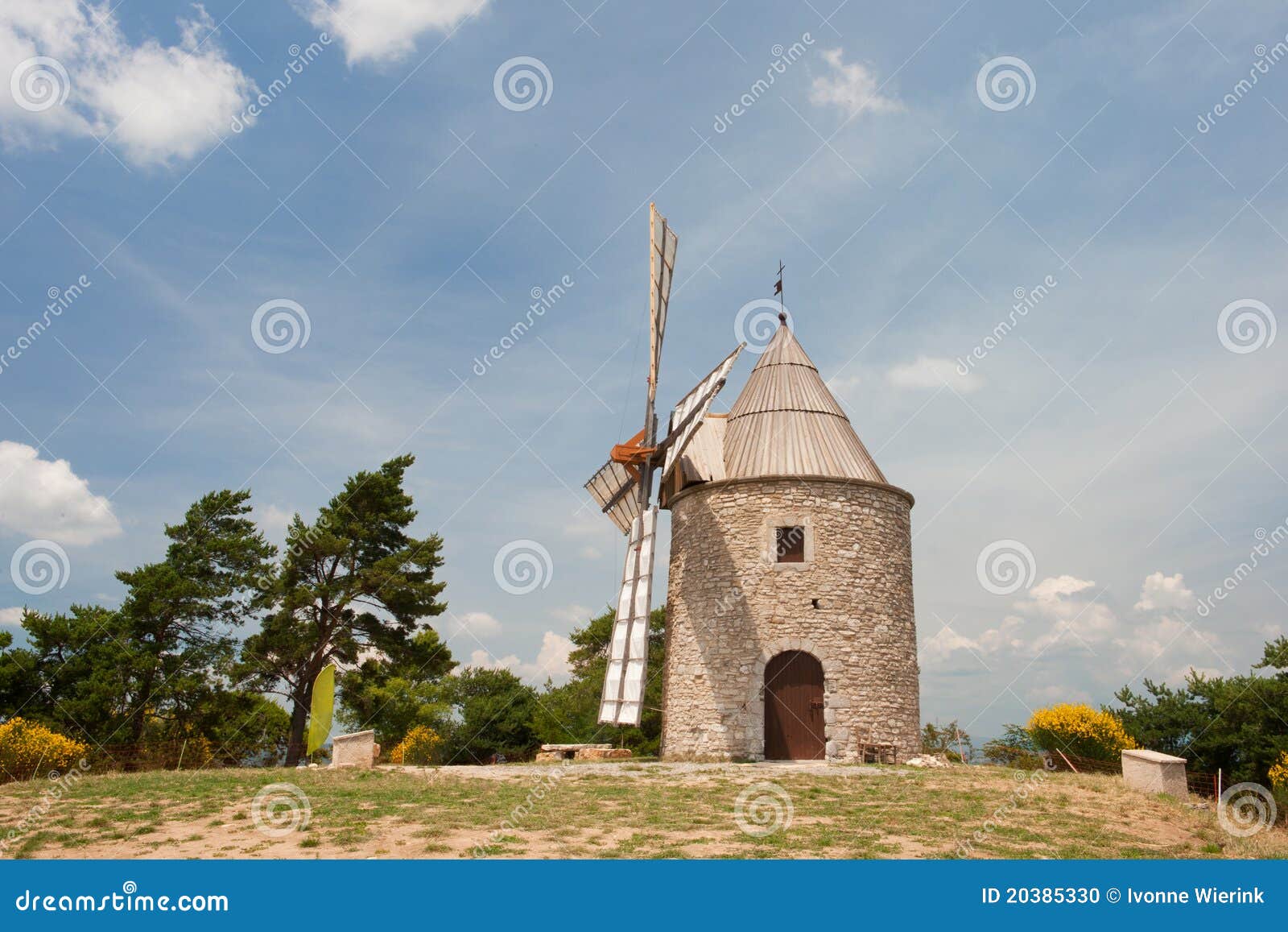 Windmill in France stock photo. Image of europe, haut - 20385330