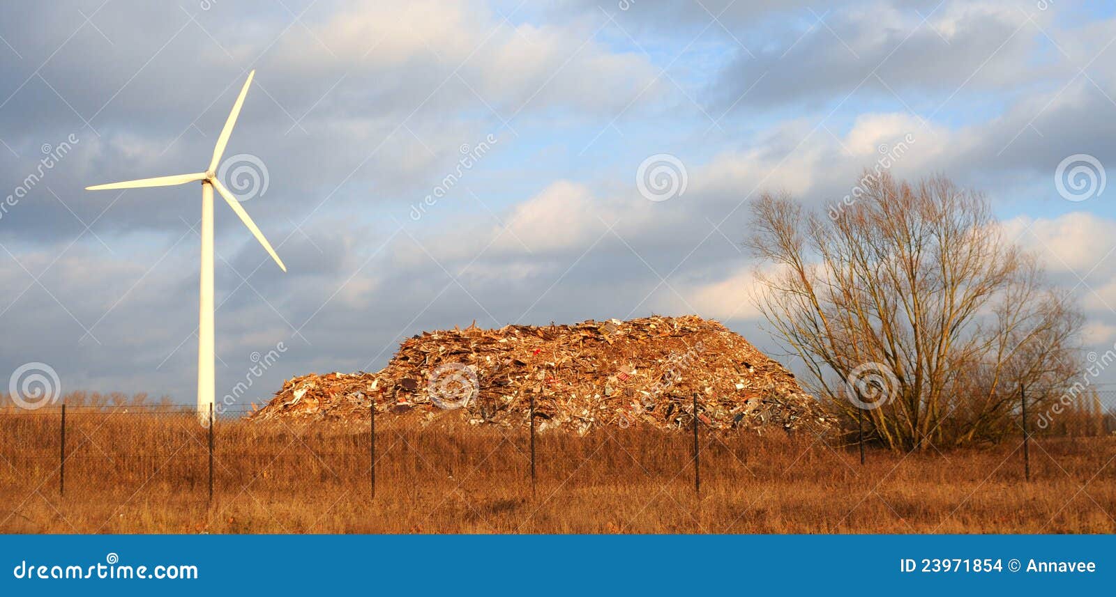 Windmill and garbage stock photo. Image of windmill, cloud - 23971854