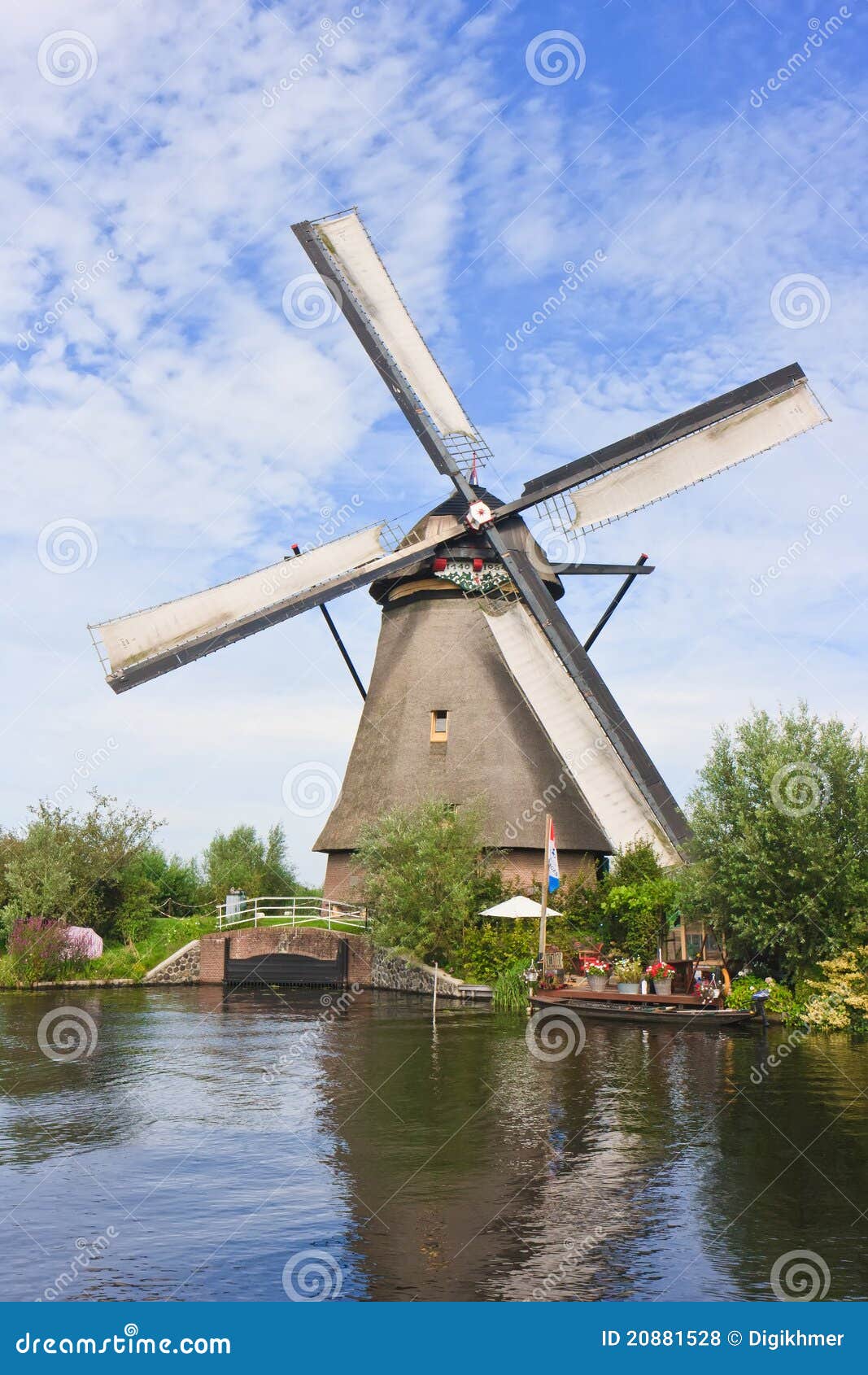 Windmill Garden Party stock photo. Image of canal, generator - 20881528