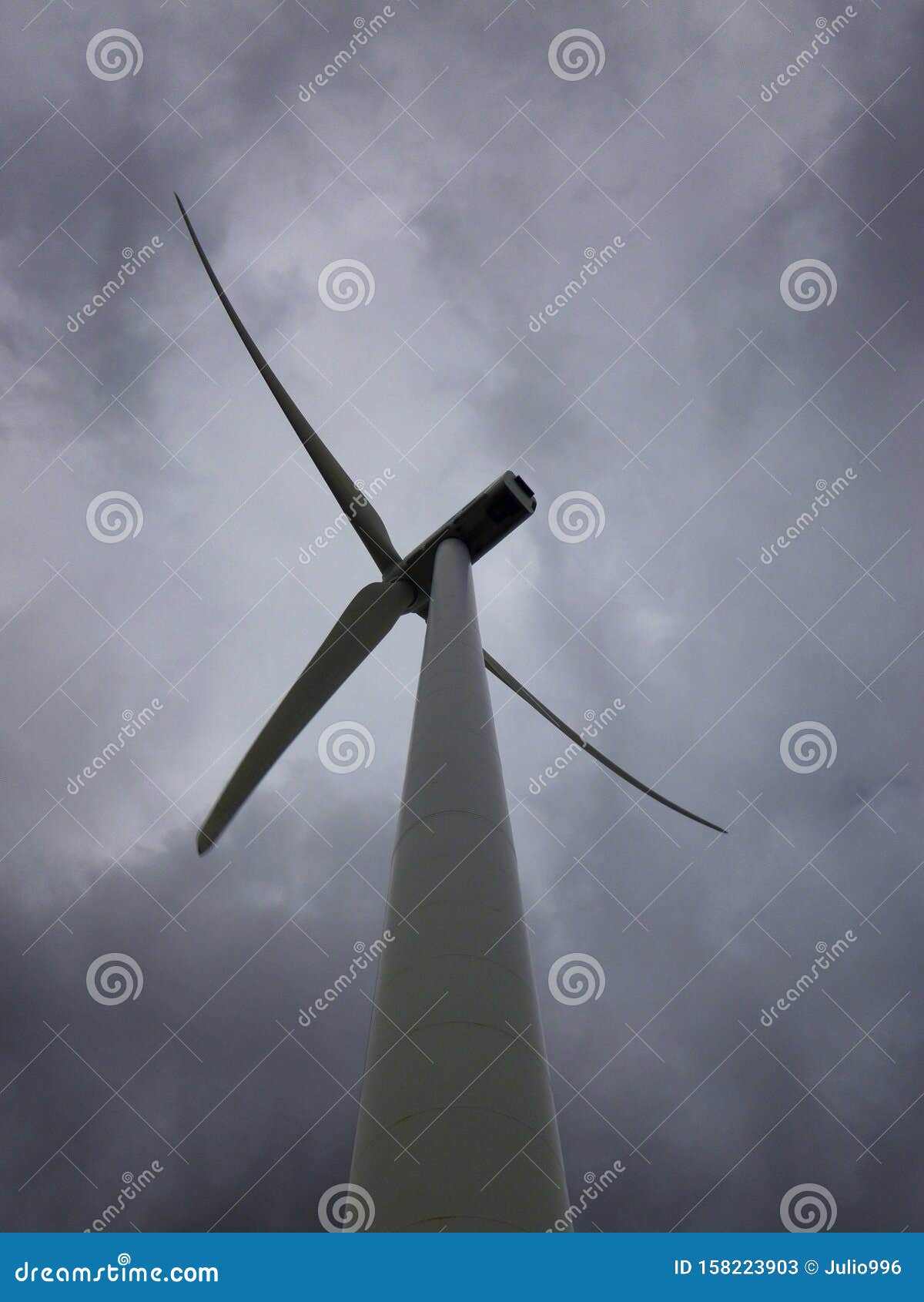 Windmill Working in a Windy Day Stock Image - Image of ecological ...