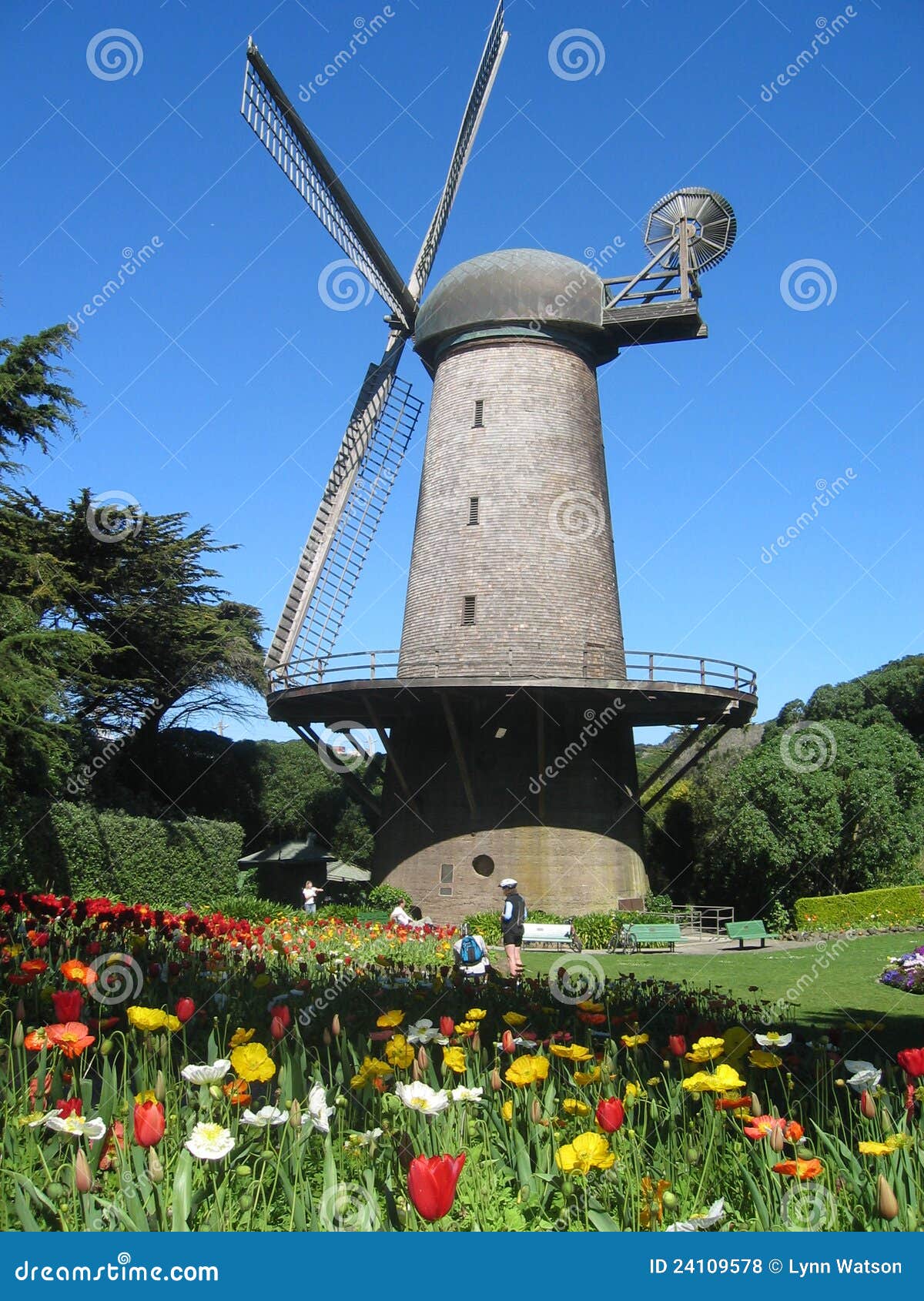 Windmill in Golden Gate Park Stock Photo - Image of tourist, april ...