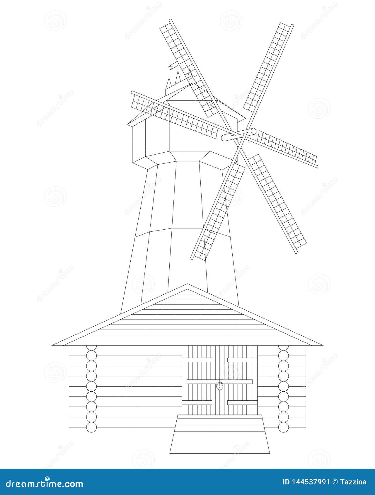 Millstone Ancient Mill Vector Icon Cartoon Illustration | CartoonDealer ...