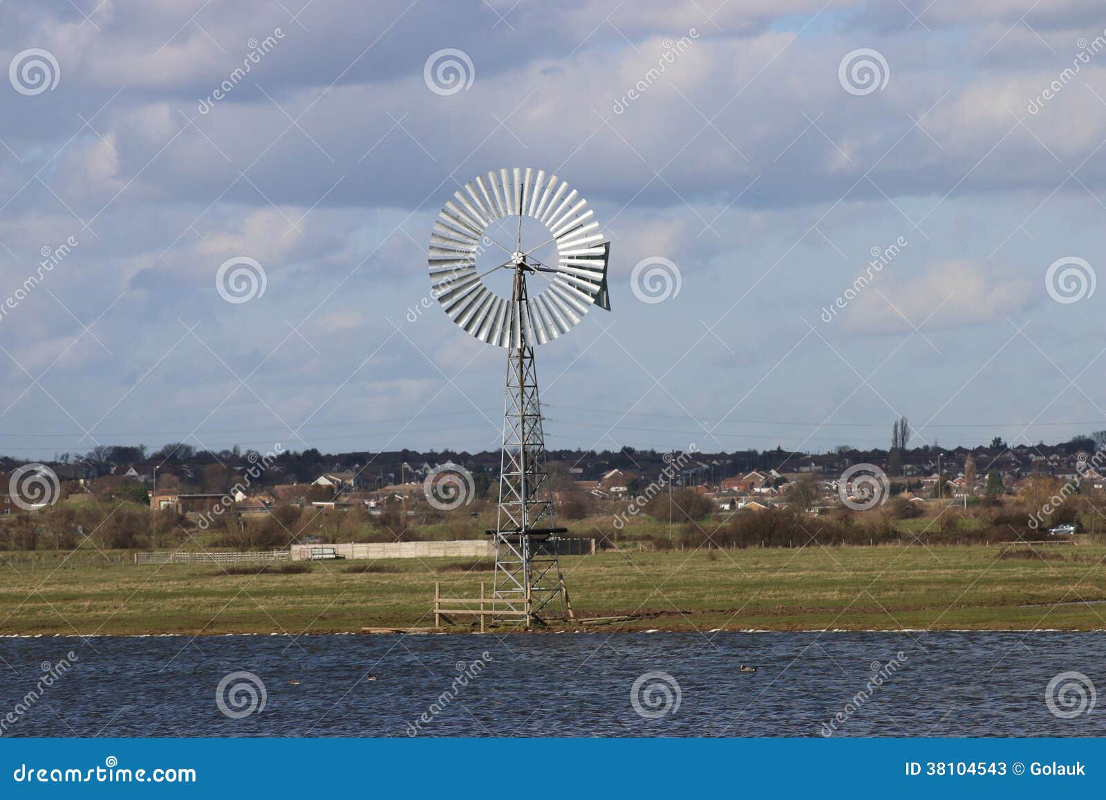 Windmill Green Power Production Editorial Stock Photo - Image of ...
