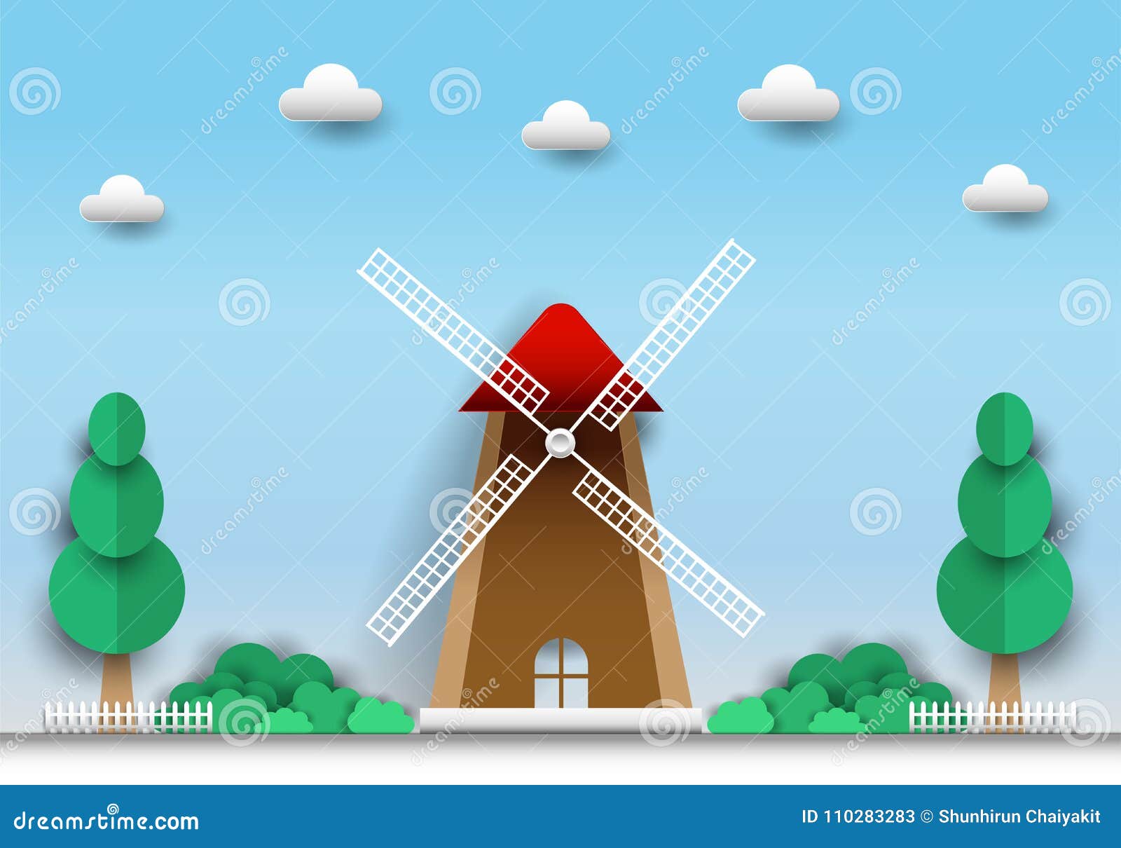 Windmill Toy. Paper Pinwheel Toys, Cartoon Wind Vane Summer Breeze ...