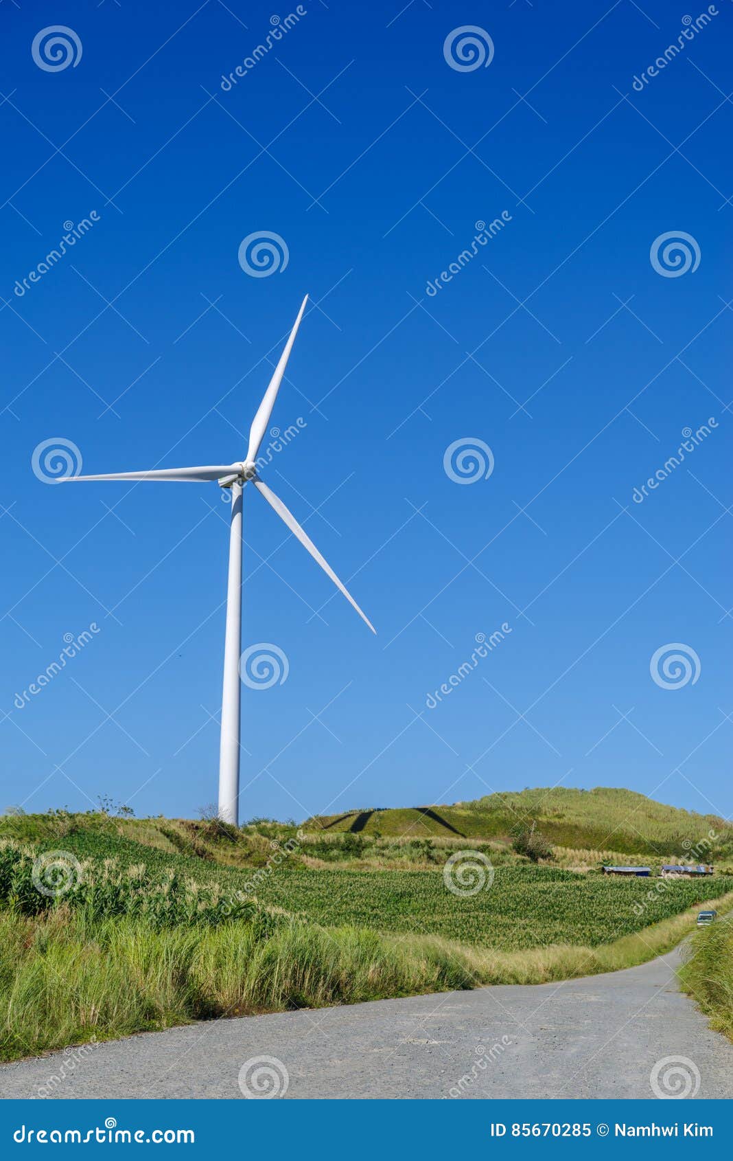 Windmill on the hill stock image. Image of philippines - 85670285