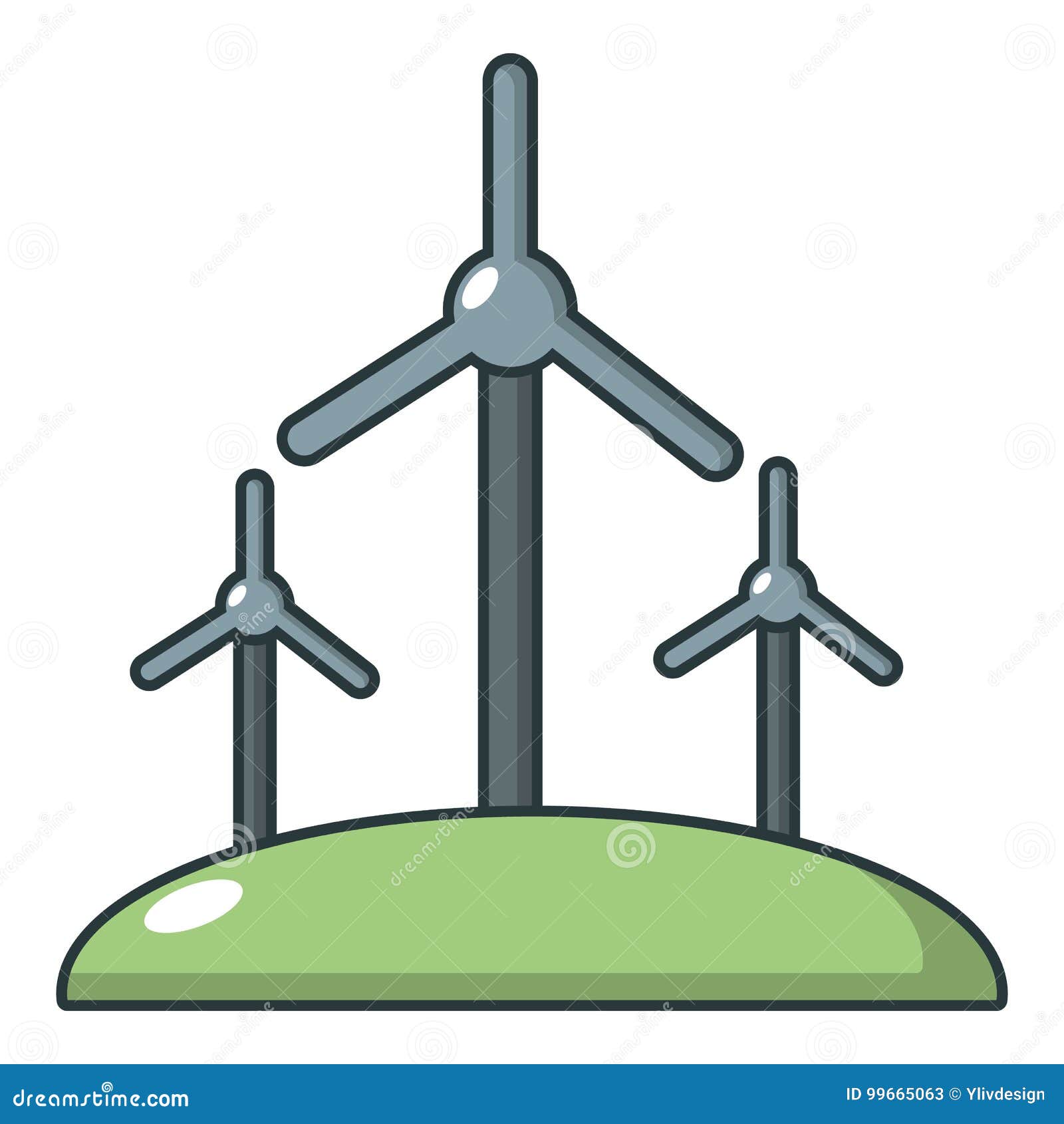 Windmill Icon, Cartoon Style Stock Vector - Illustration of mill ...