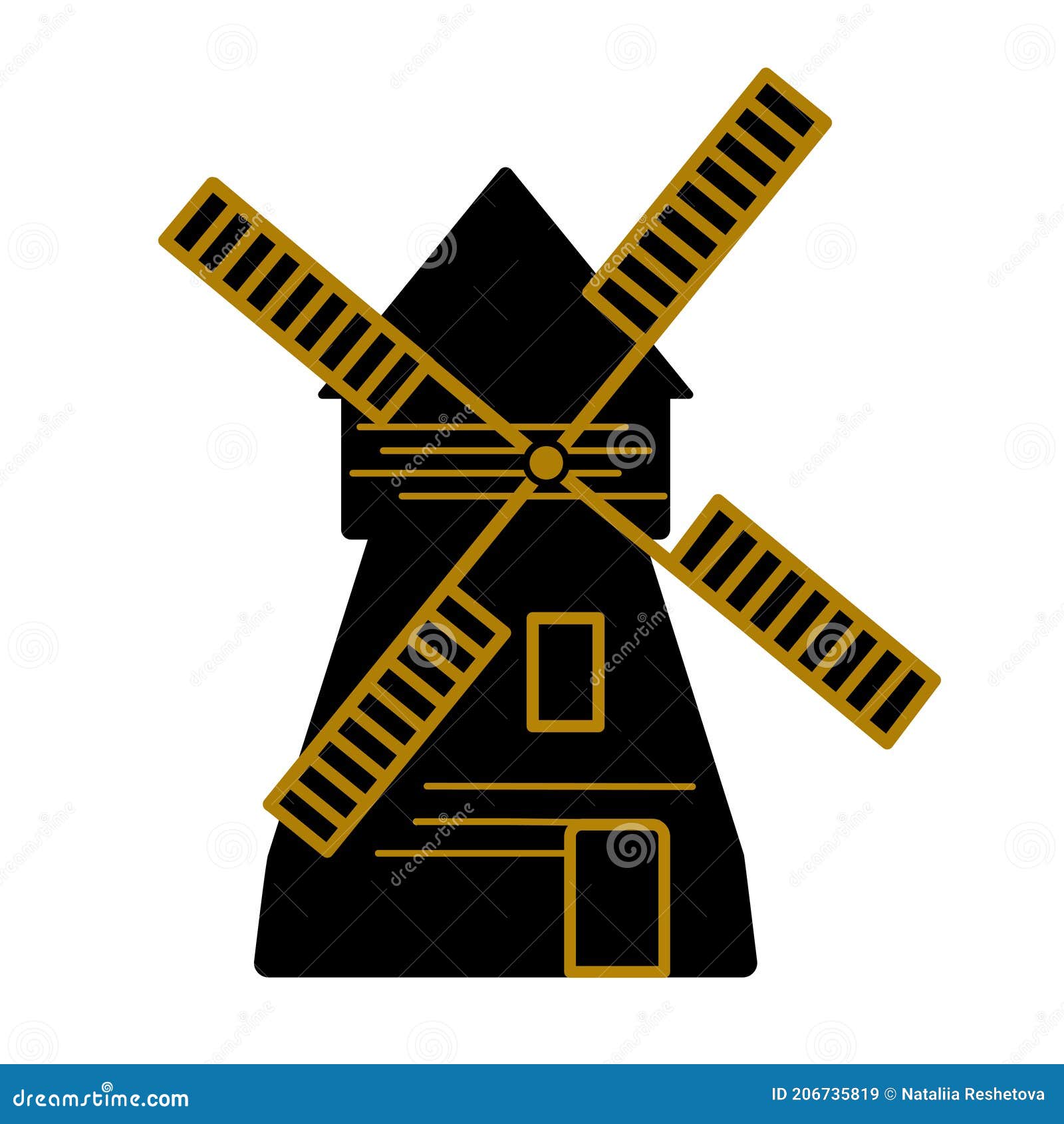 Icon Of The Mill. Simple Vector Illustration On A White Background ...
