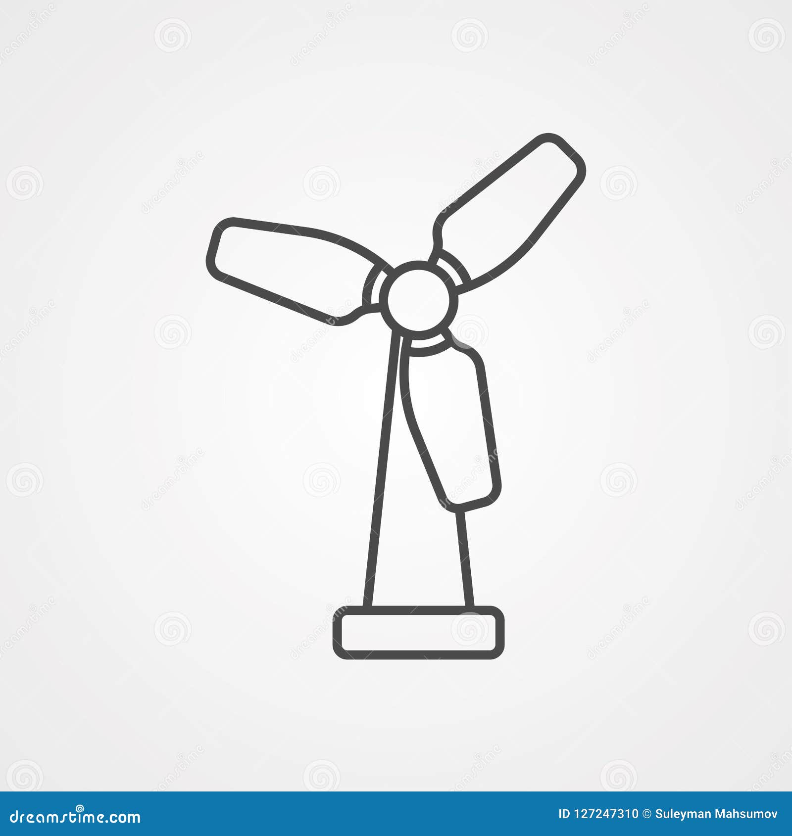 Windmill Vector Icon Sign Symbol Stock Vector - Illustration of ...