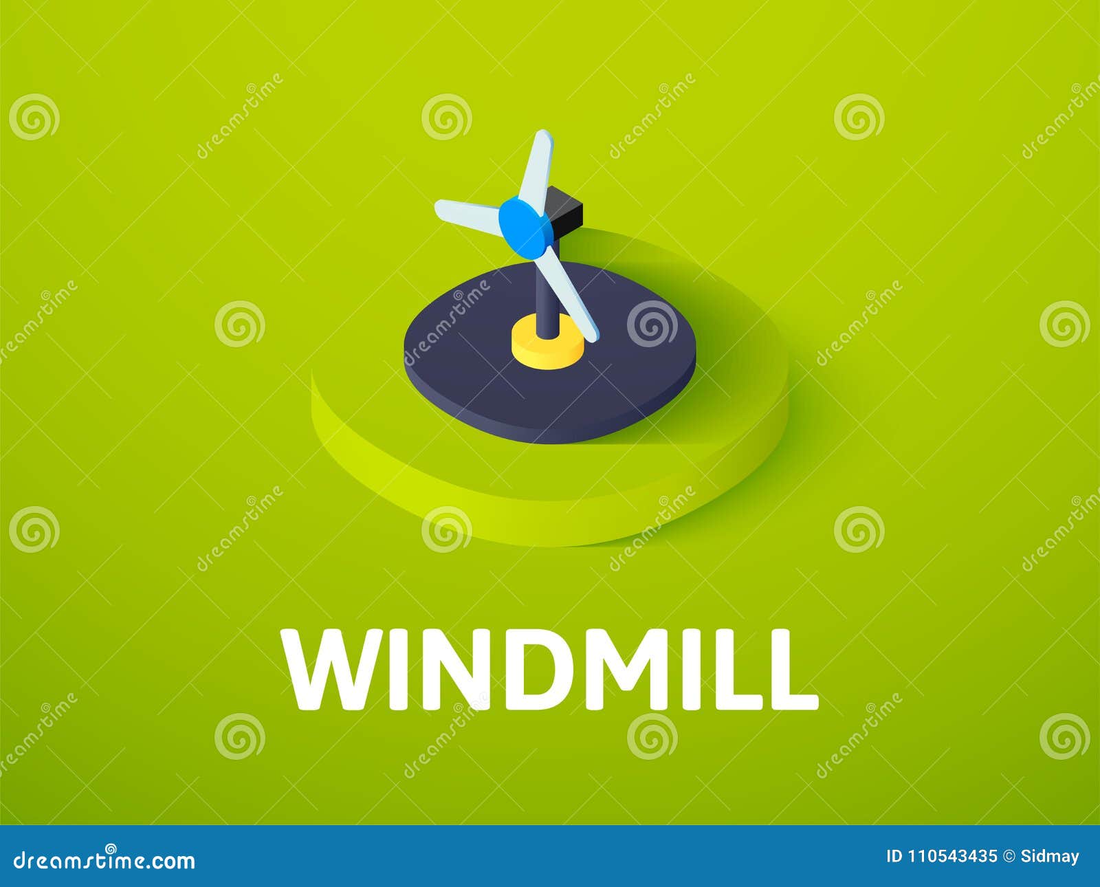 Windmill Isometric Icon, Isolated on Color Background Stock Vector ... Windmill Isometric Icon, Isolated on Color Background Stock Vector ...