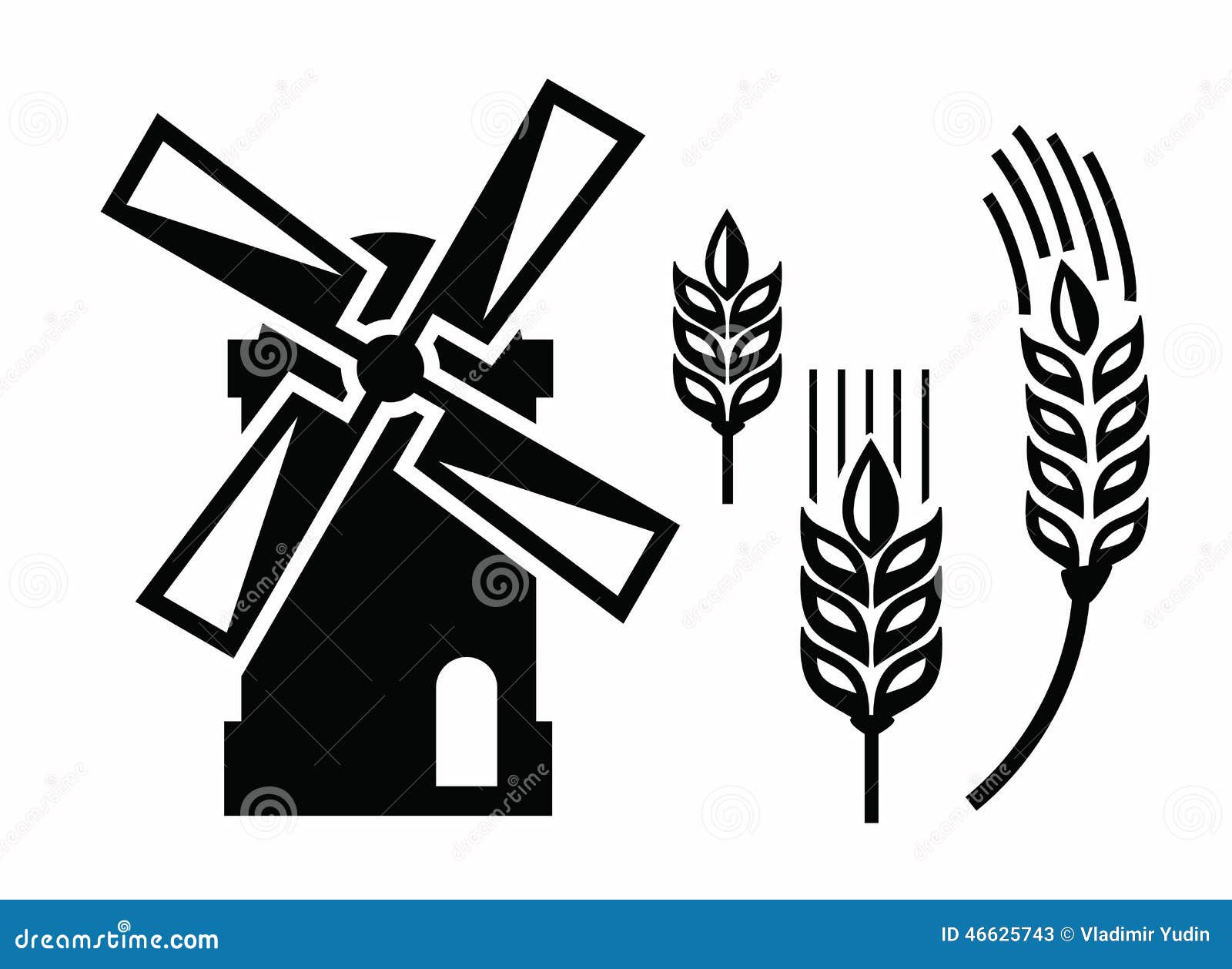 Windmill Icons Set, Wind Turbine Symbols, Abstract Twisting Logo ...