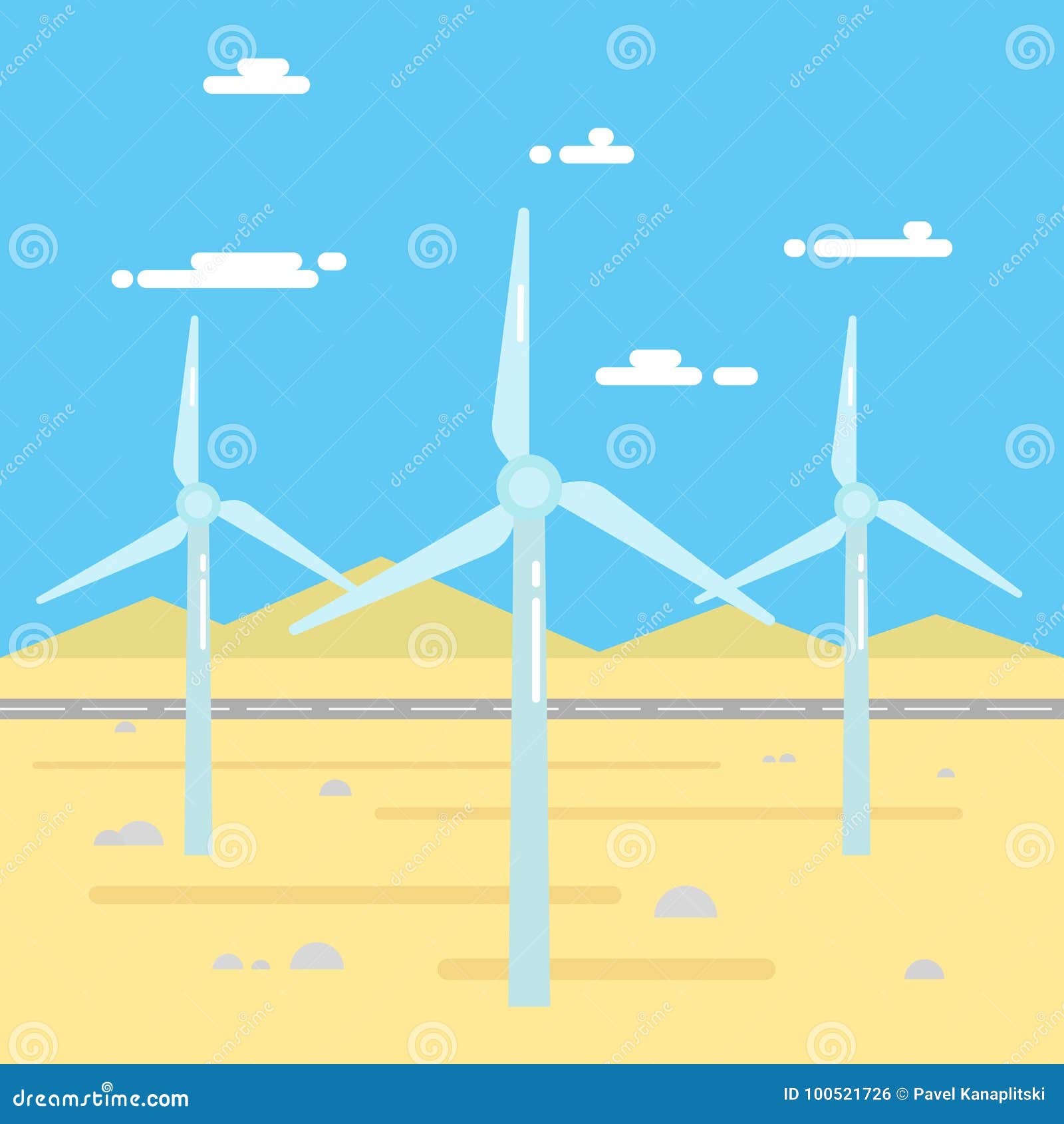 Windmill illustration. stock illustration. Illustration of concept ...