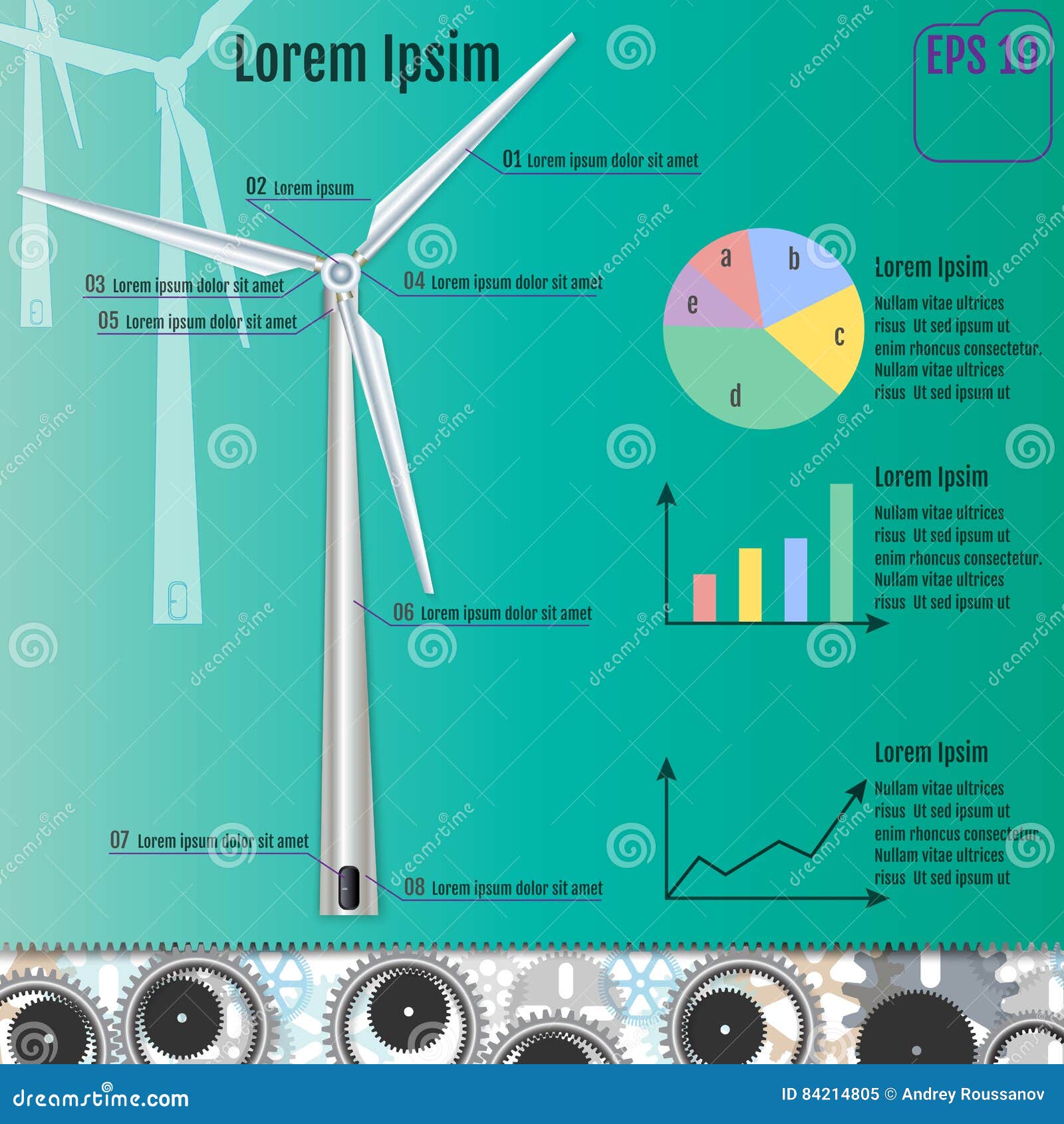 Windmill Infographic Concept. Vector Stock Vector - Illustration of ...