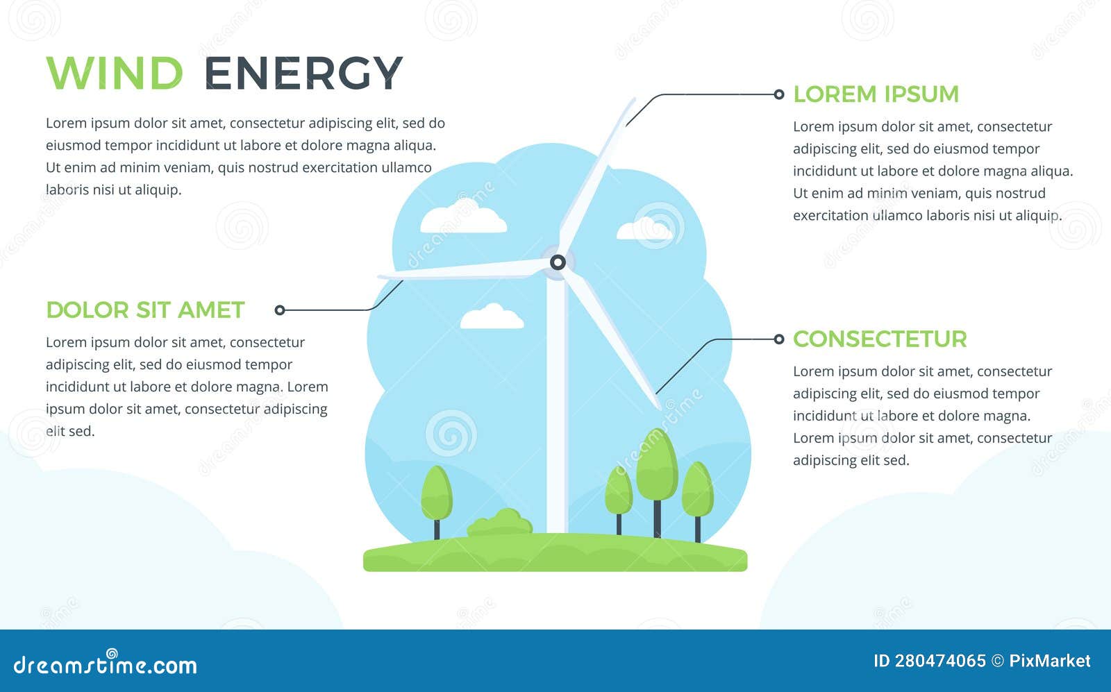 Windmill - Infographic Template Cartoon Vector | CartoonDealer.com ...