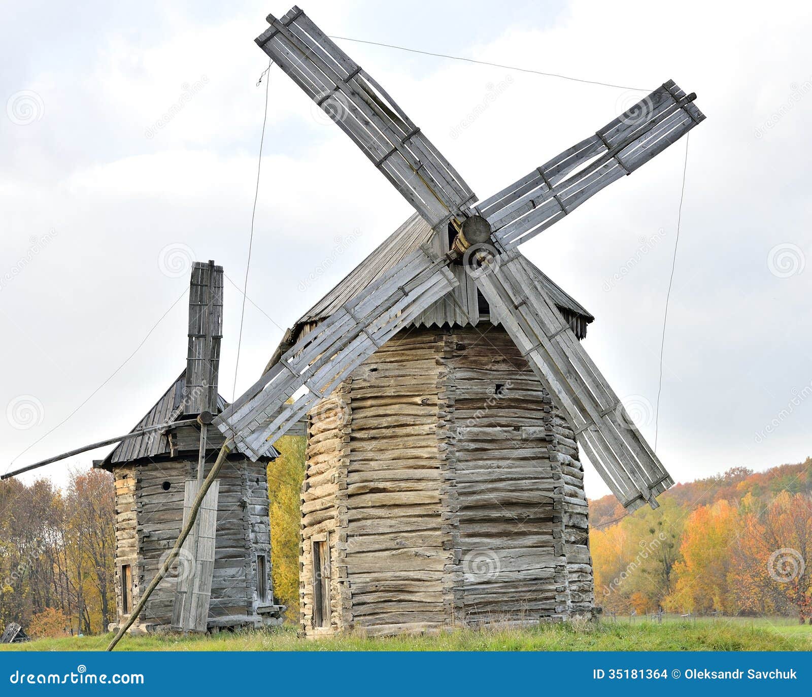 Windmill stock photo. Image of houses, architecture, peasant - 35181364