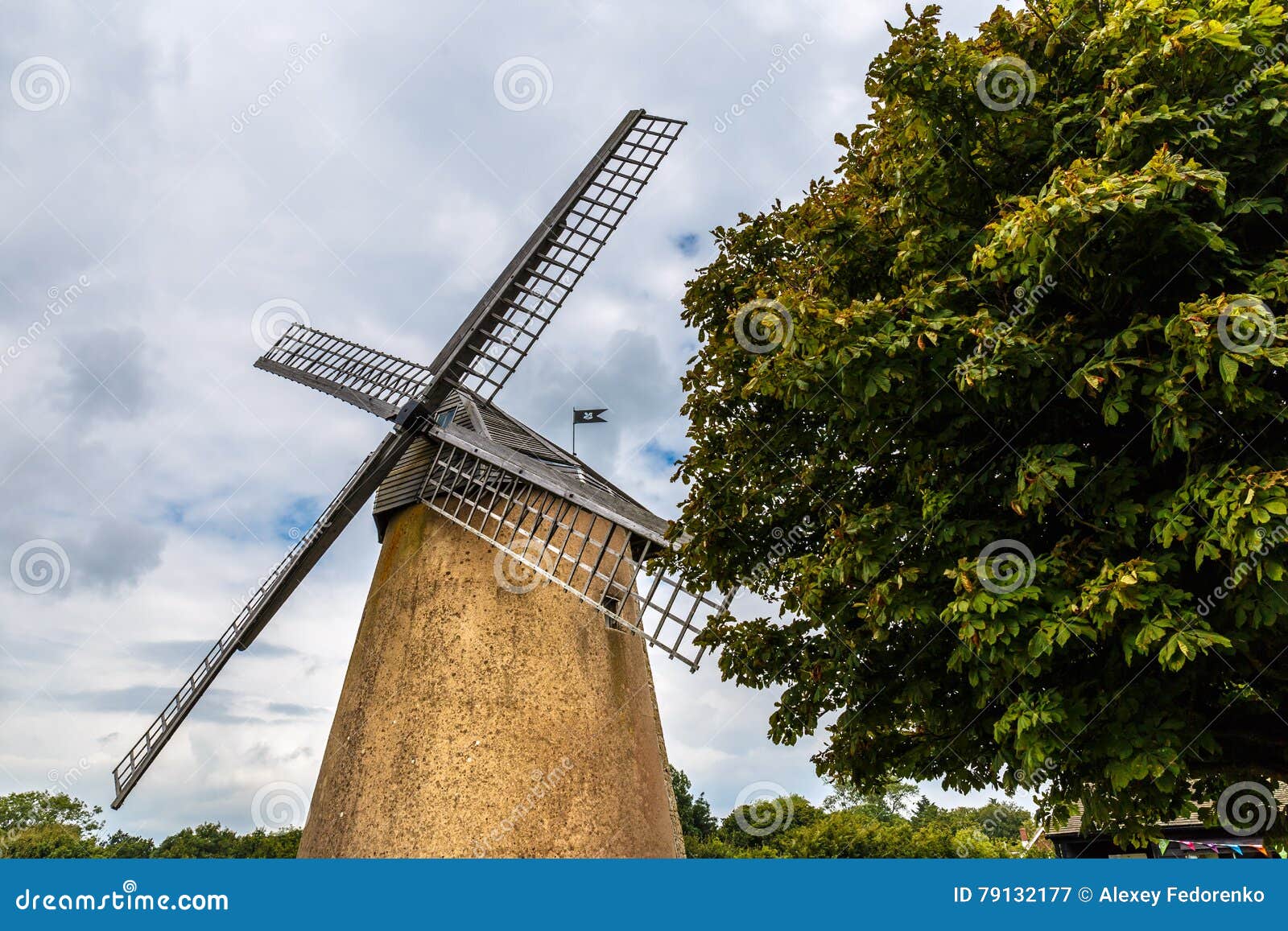 Windmill on Isle of Wight in Summer Stock Image - Image of farm ...