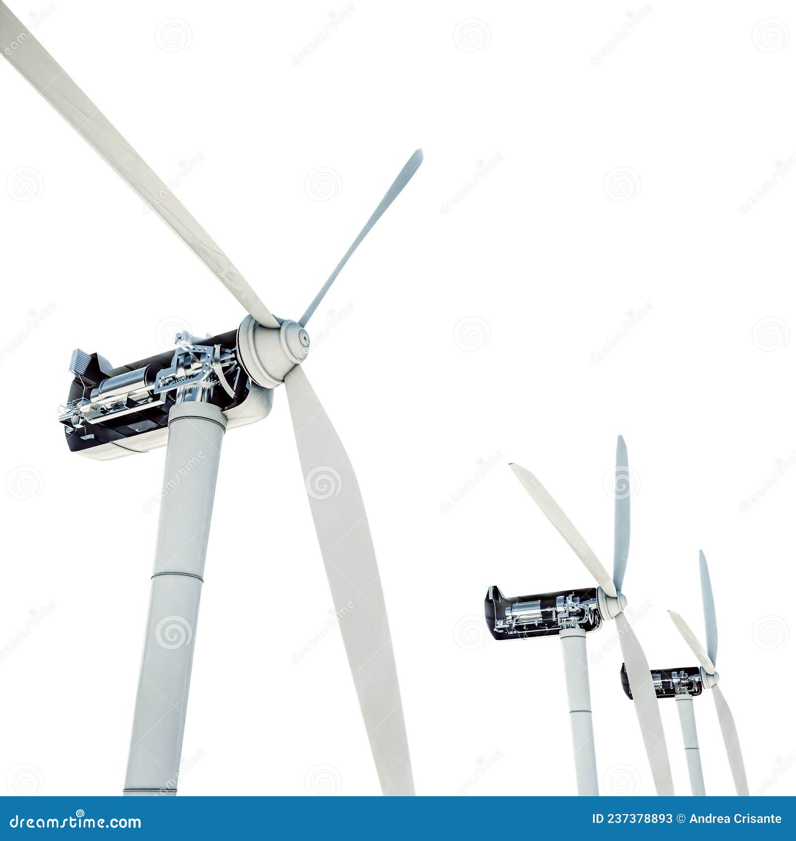 Windmill Isolated on White Background Stock Image - Image of industry ...