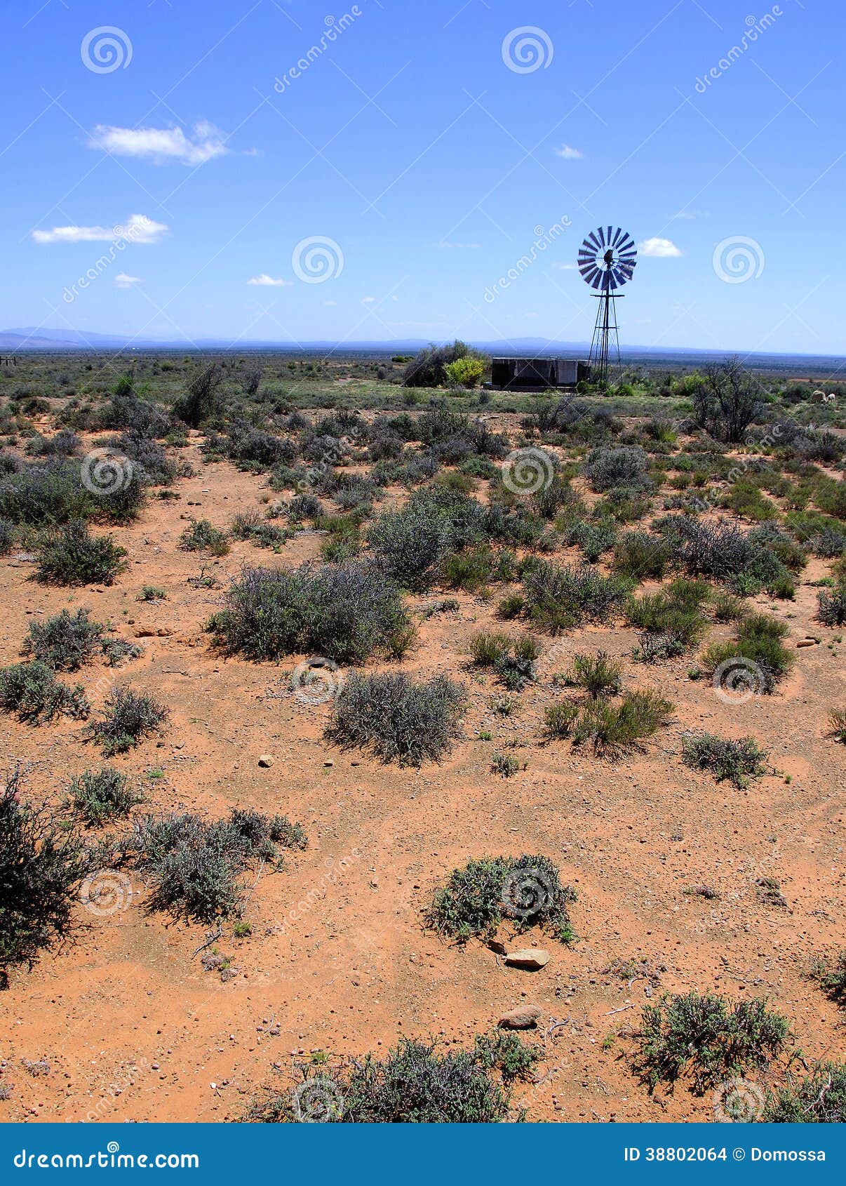 Windmill in the Karoo Desert Stock Photo - Image of renewable, mill ...