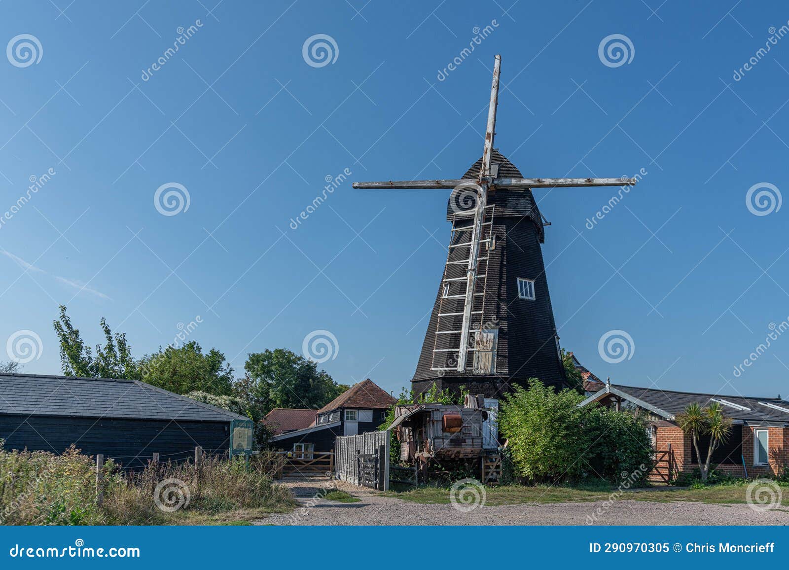 Windmill in the Kent Village of Sarre England Editorial Image - Image ...