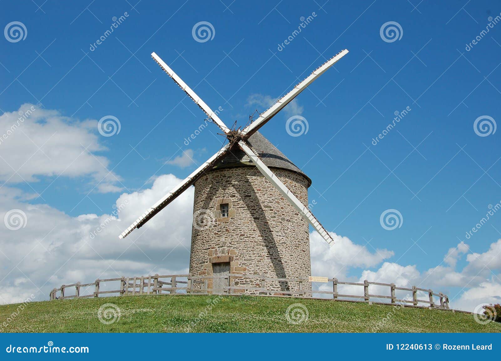 Windmill La Batie, France stock image. Image of architecture - 12240613