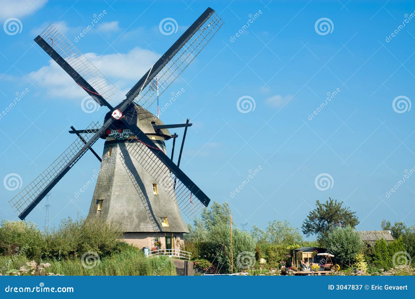 Windmill landscape stock image. Image of environmental - 3047837
