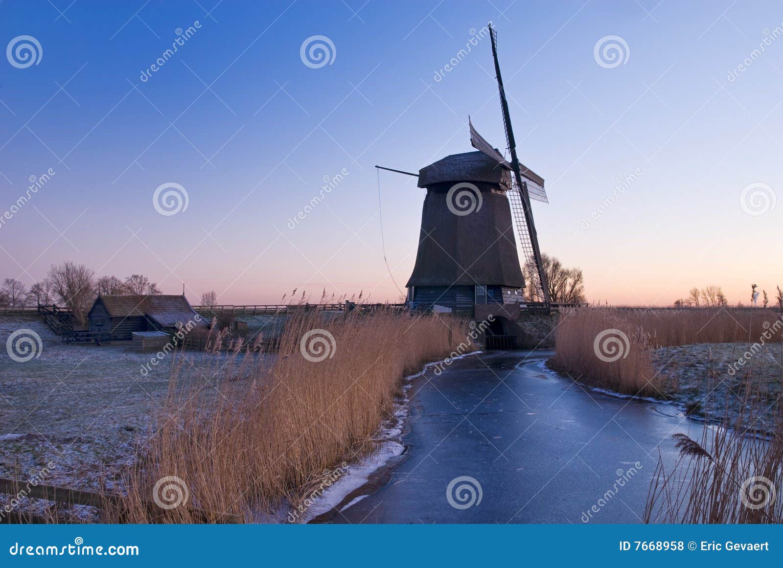 Windmill landscape stock photo. Image of netherlands, building - 7668958
