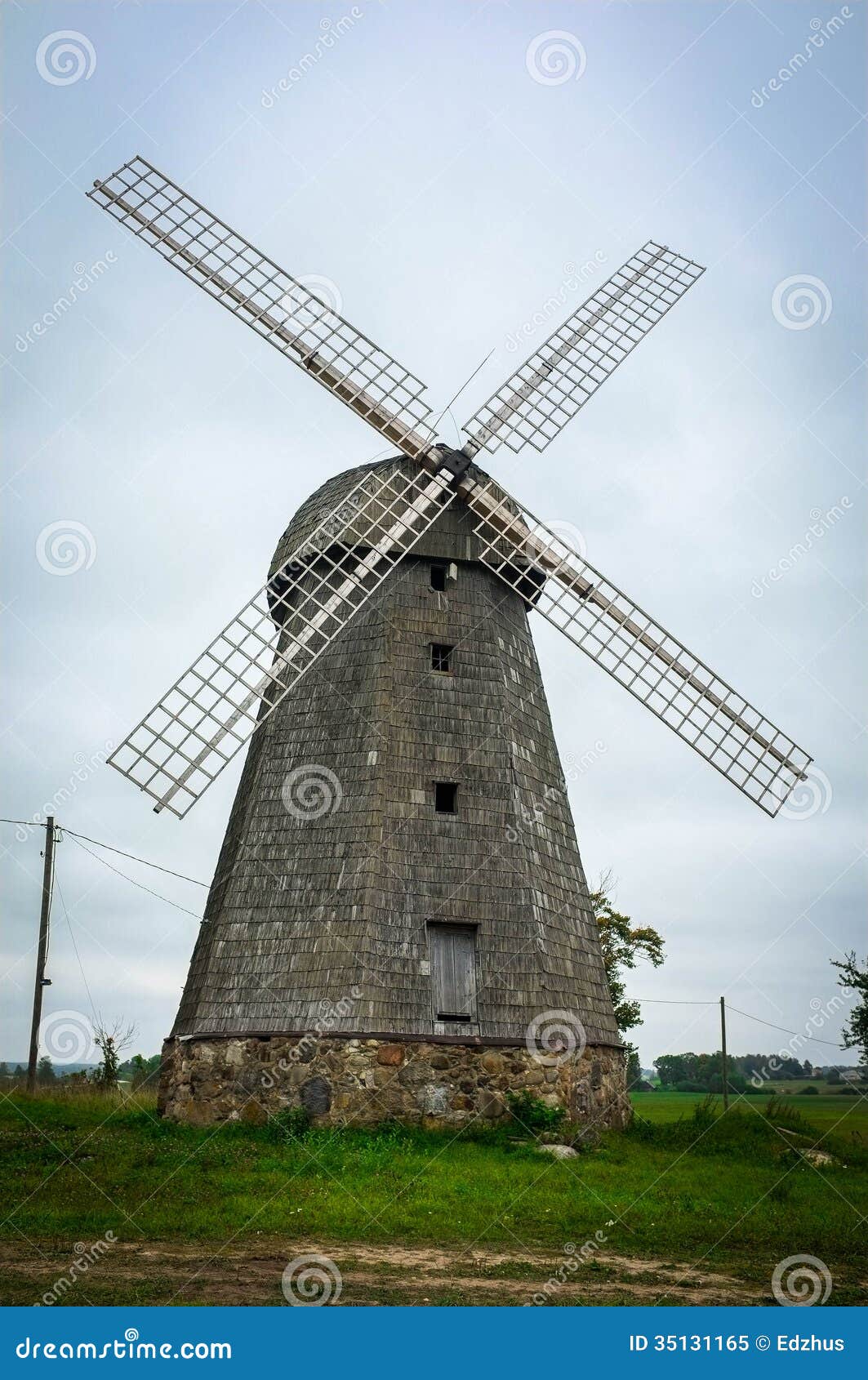 Windmill stock image. Image of windmill, farming, building - 35131165