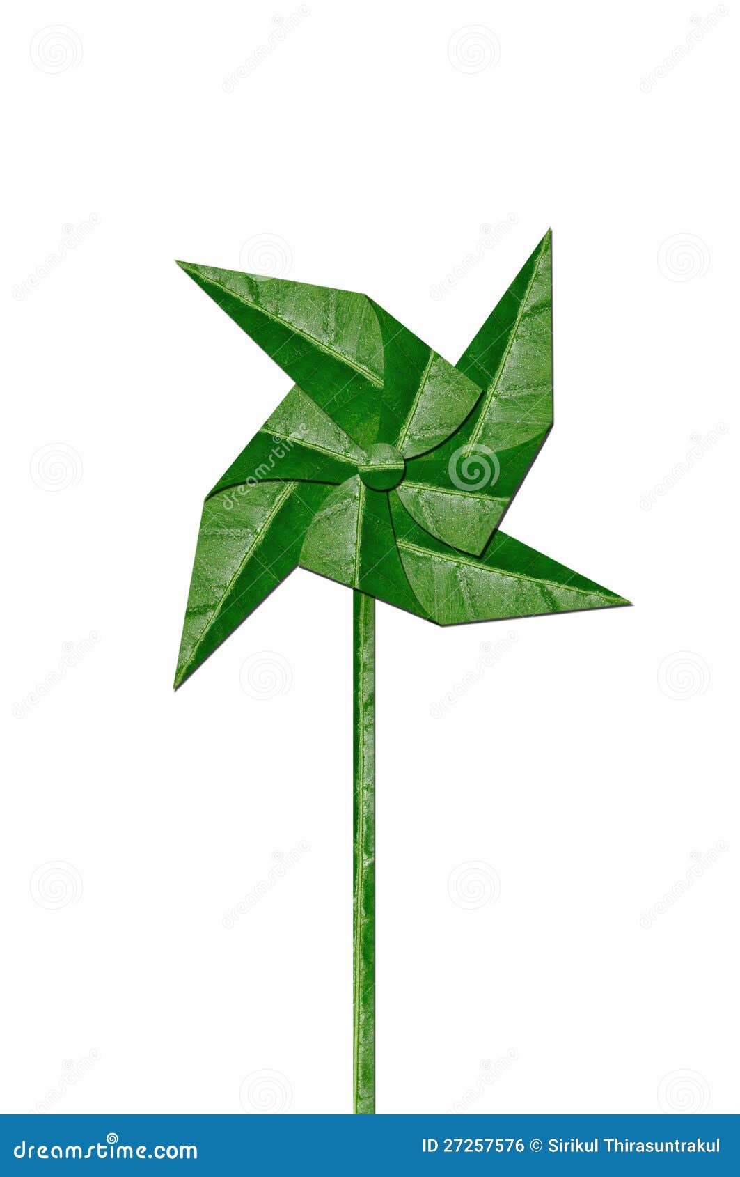 Windmill by leaf stock photo. Image of childhood, material - 27257576