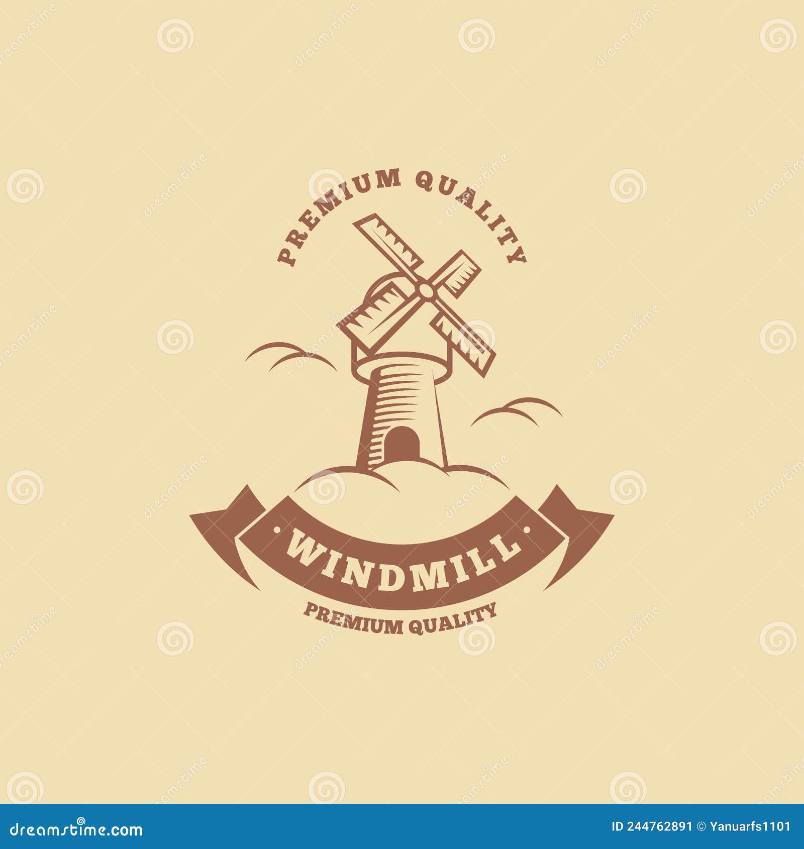 Windmill Logo Design Concept Vector Stock Vector - Illustration of ...