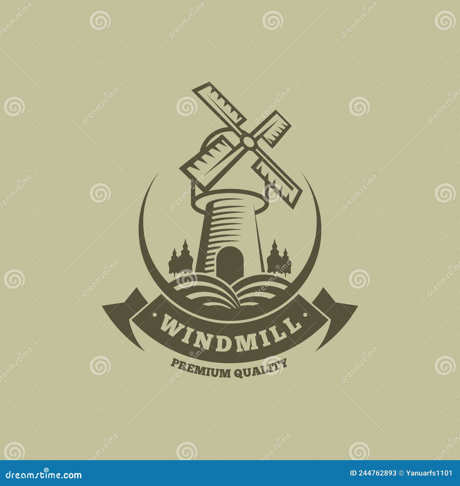 Windmill Logo Design Concept Vector Stock Vector - Illustration of ...