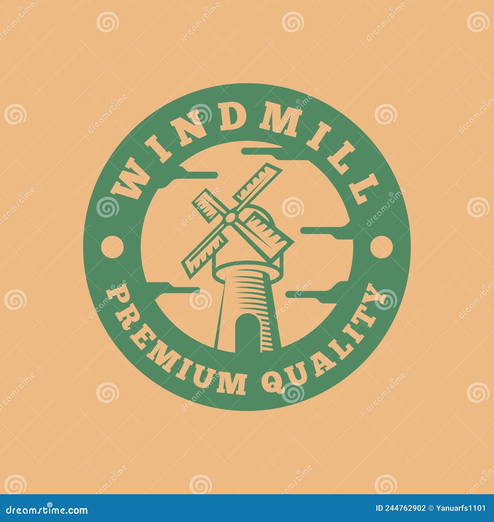 Windmill Logo Design Concept Vector Stock Vector - Illustration of ...