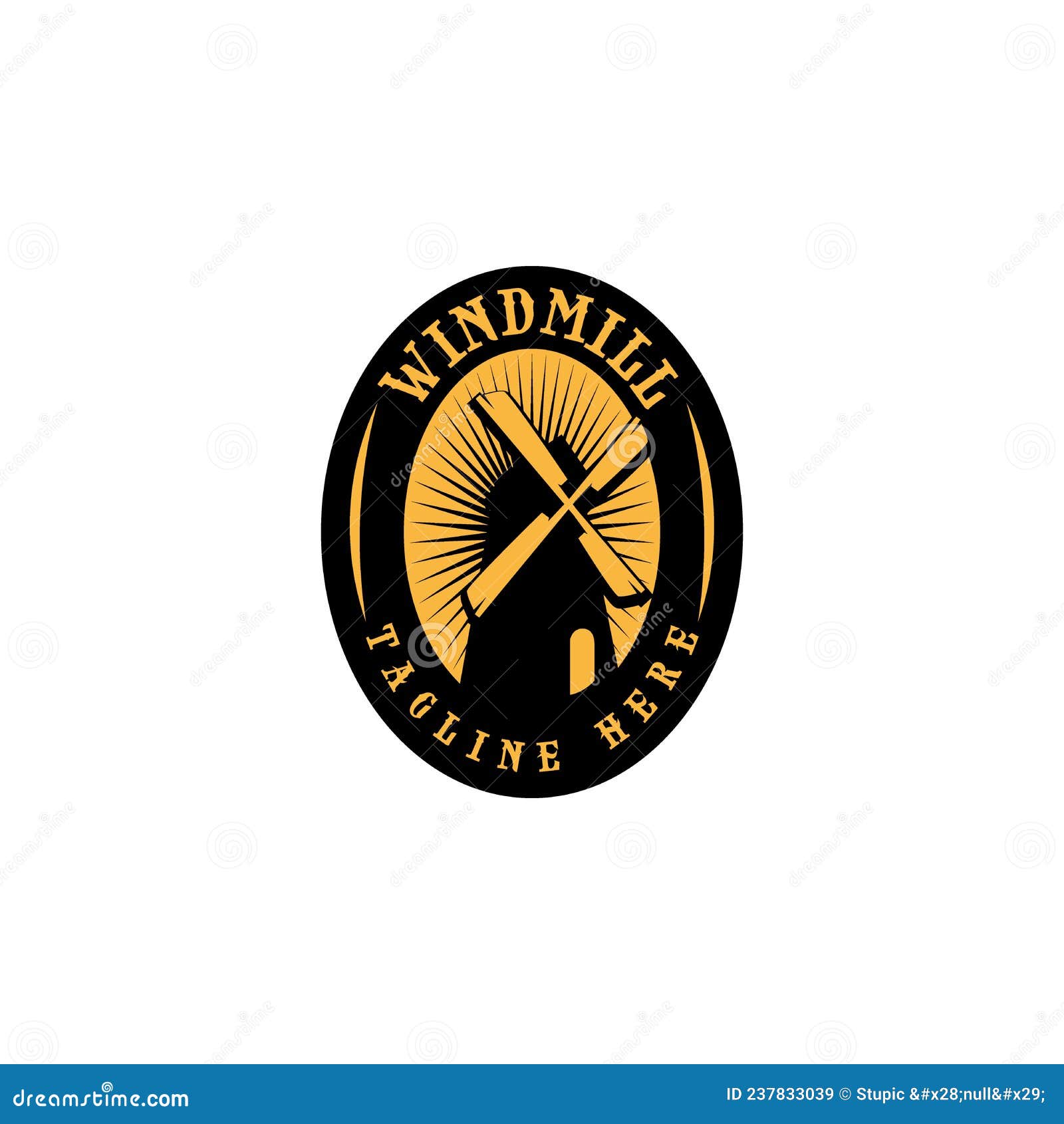 Windmill Logo Design Concept Vector Isolated in White Background Stock ...