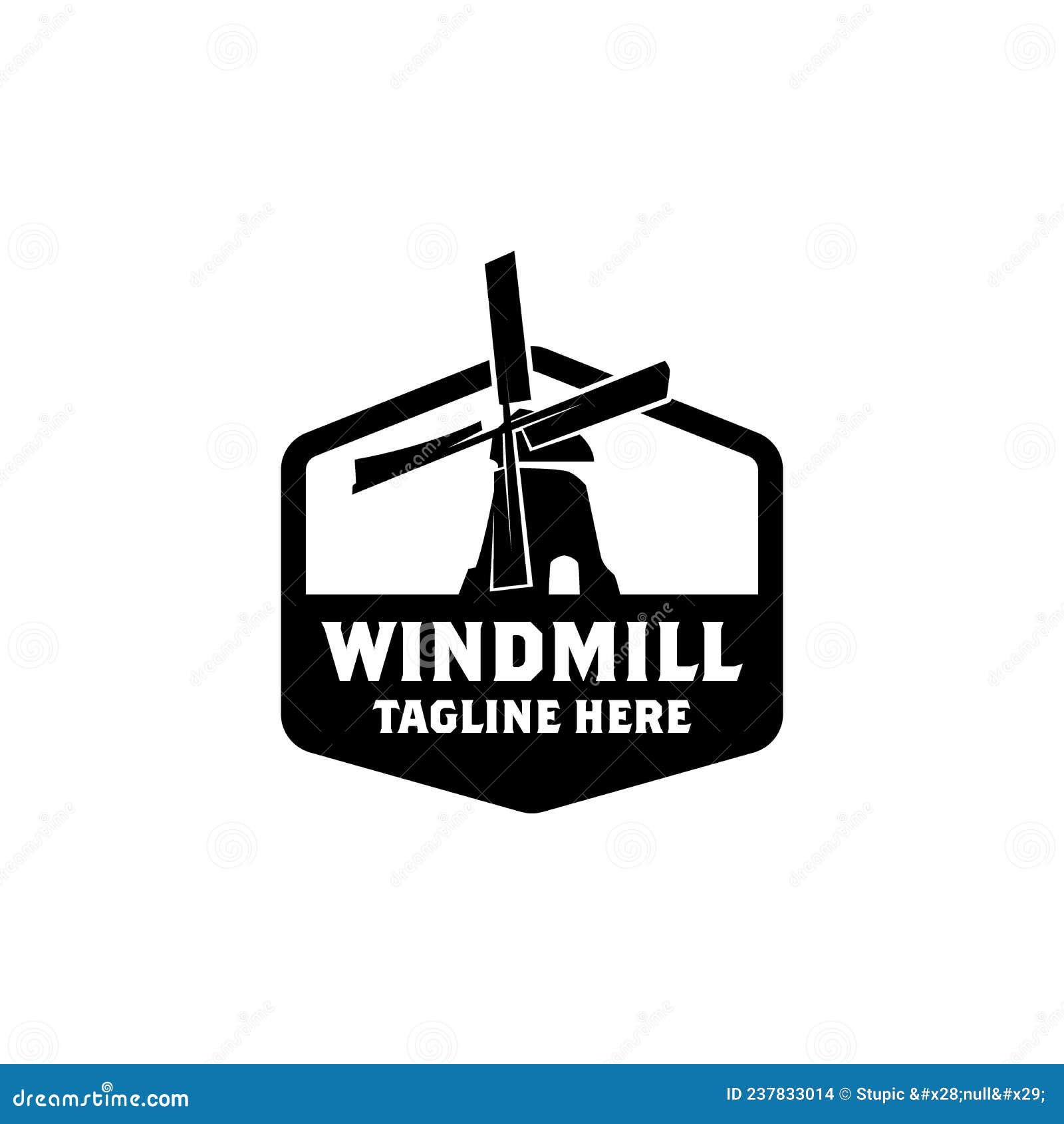 Windmill Logo Design Concept Vector Isolated in White Background Stock ...