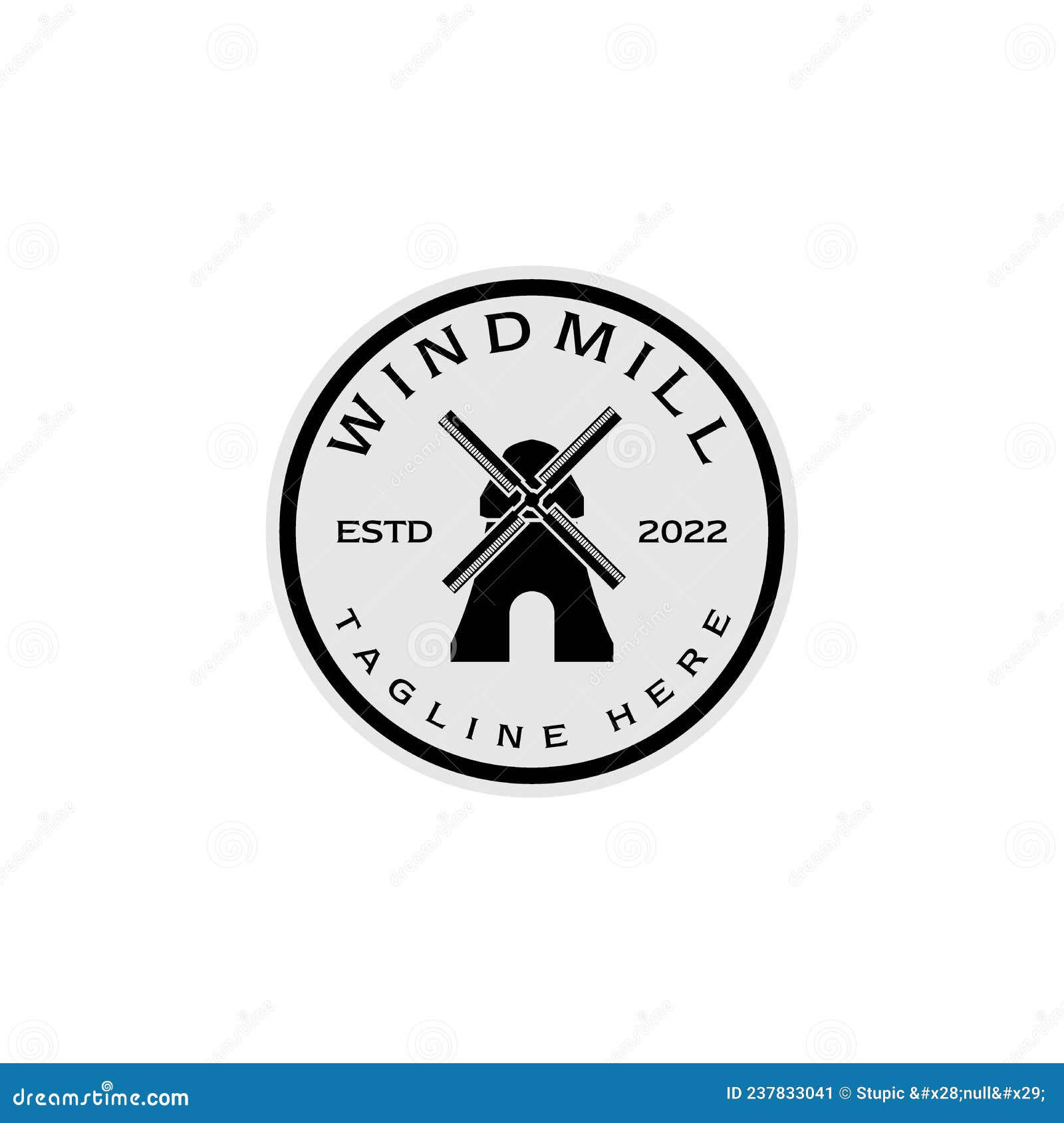 Windmill Logo Design Concept Vector Isolated in White Background Stock ...