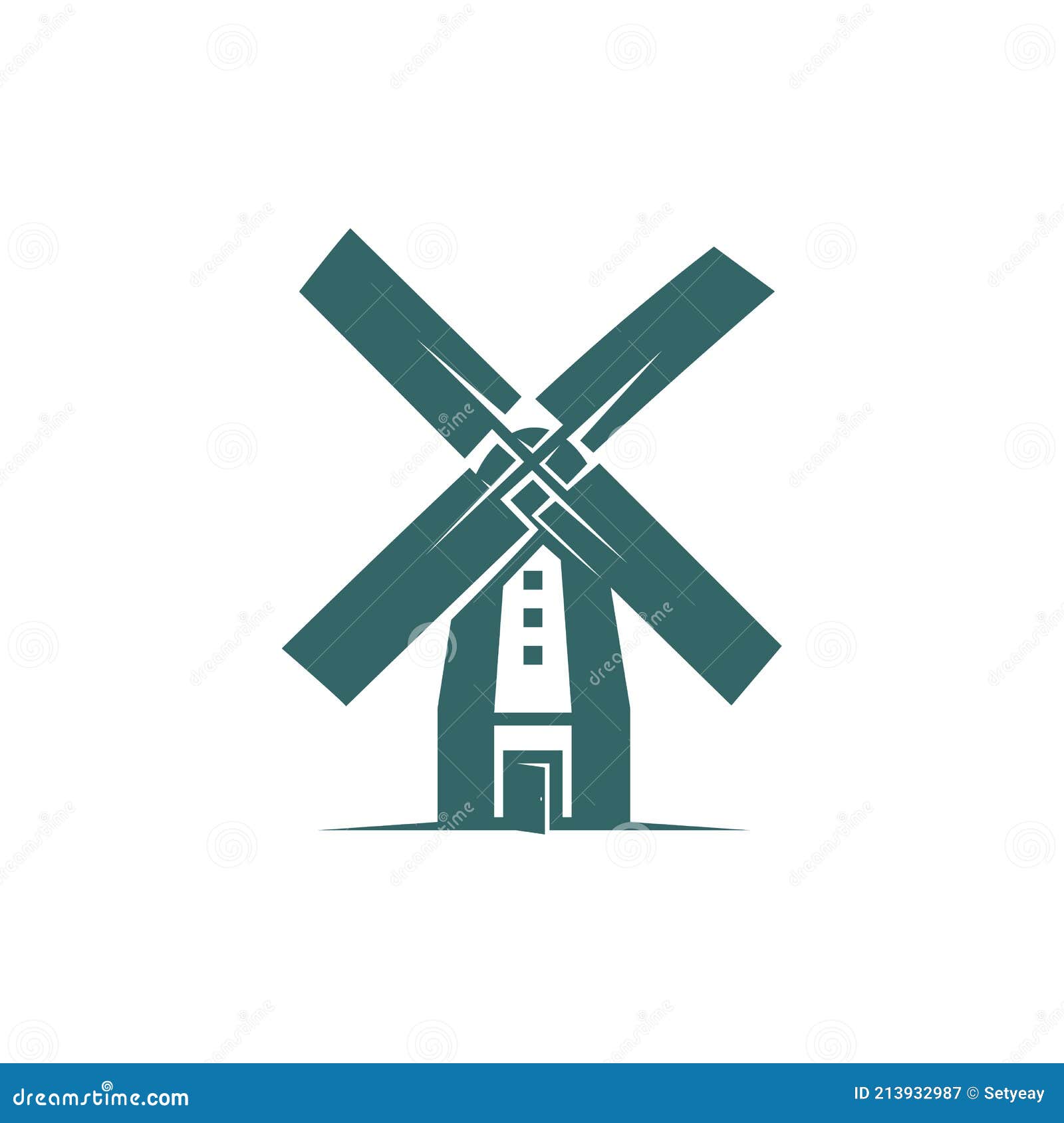 Windmill Logo Design Vector Illustration, Creative Windmill Logo Design ...