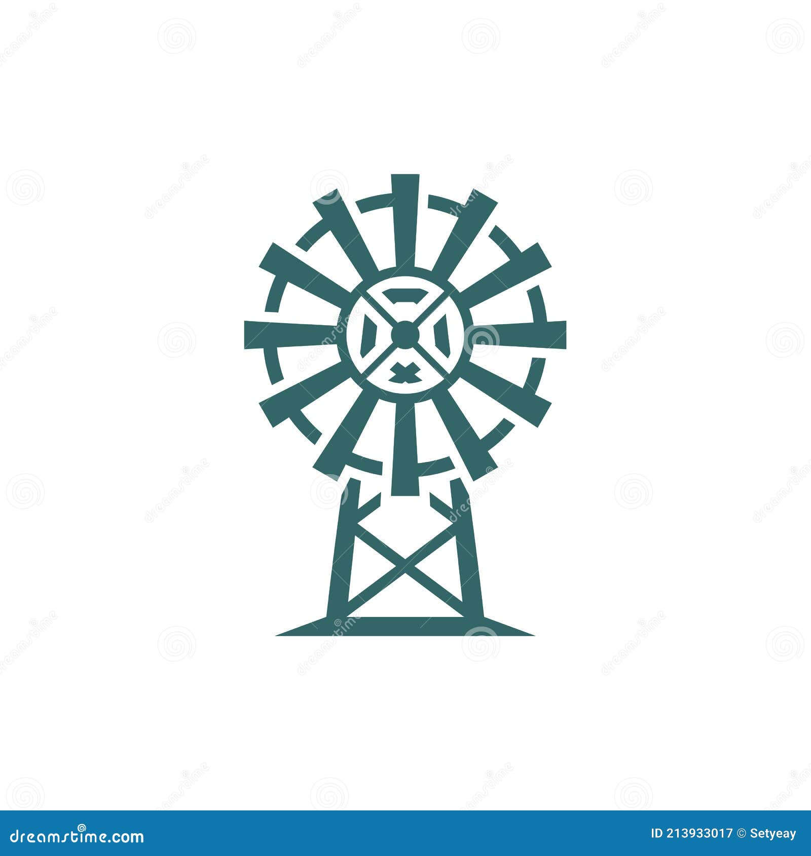 Windmill Logo Design Vector Illustration, Creative Windmill Logo Design ...