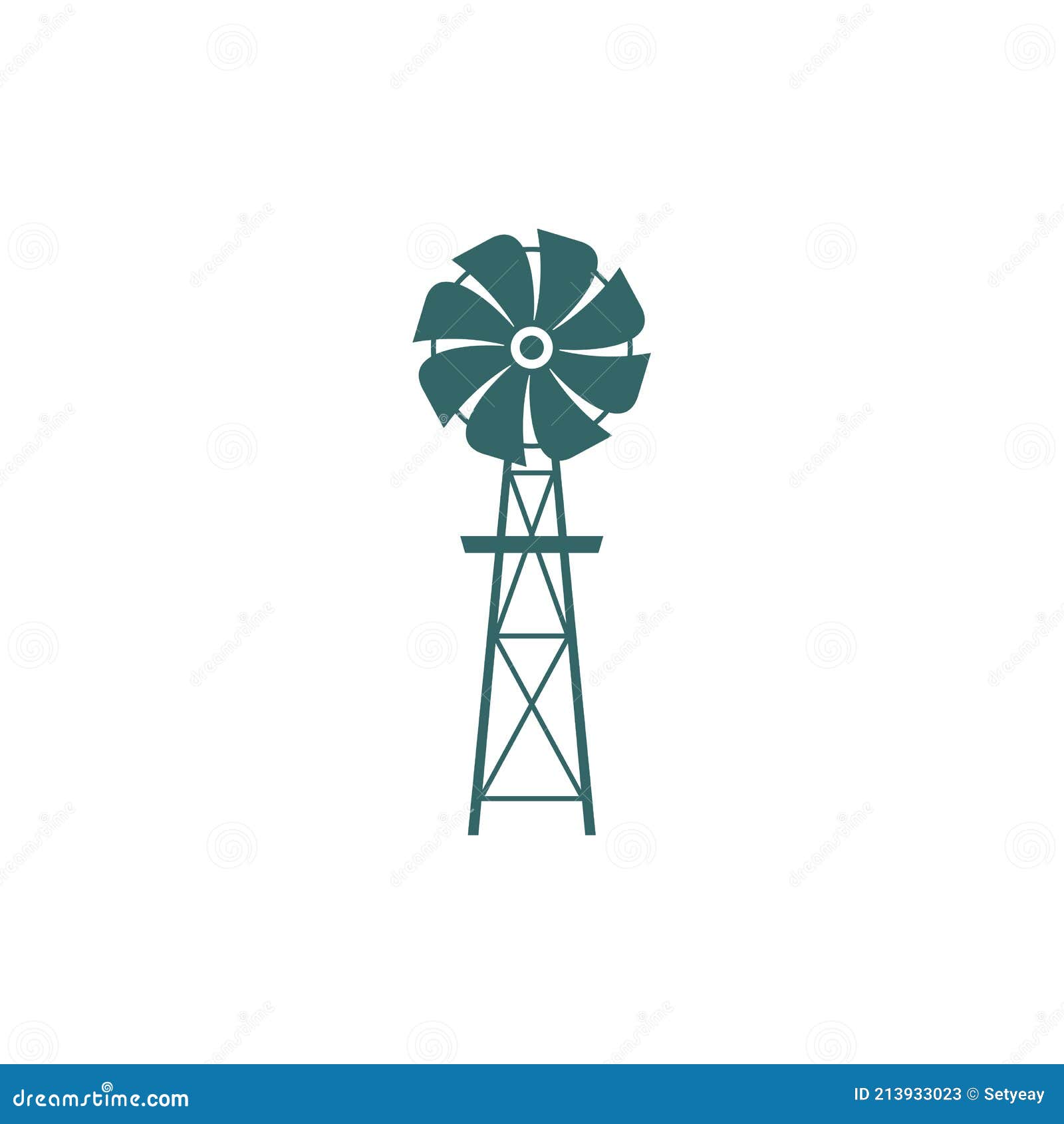 Windmill Logo Design Vector Illustration, Creative Windmill Logo Design ...
