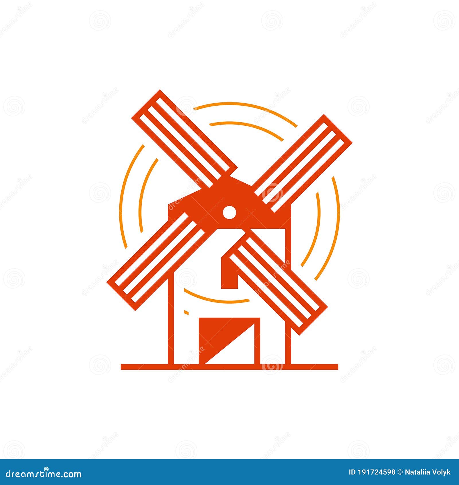 Windmill logo stock vector. Illustration of mill, design - 191724598