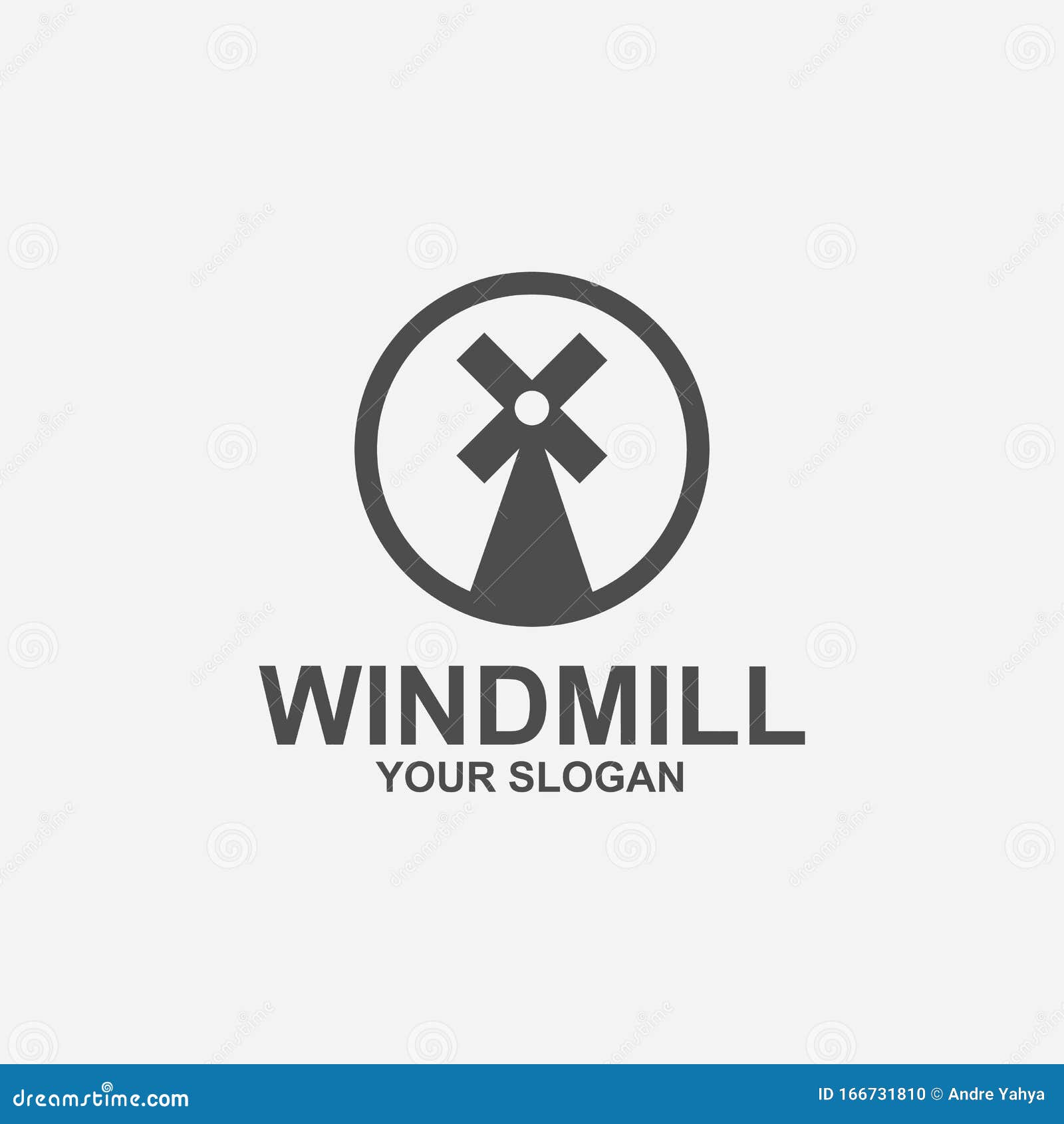 Windmill logo template stock illustration. Illustration of logo - 166731810