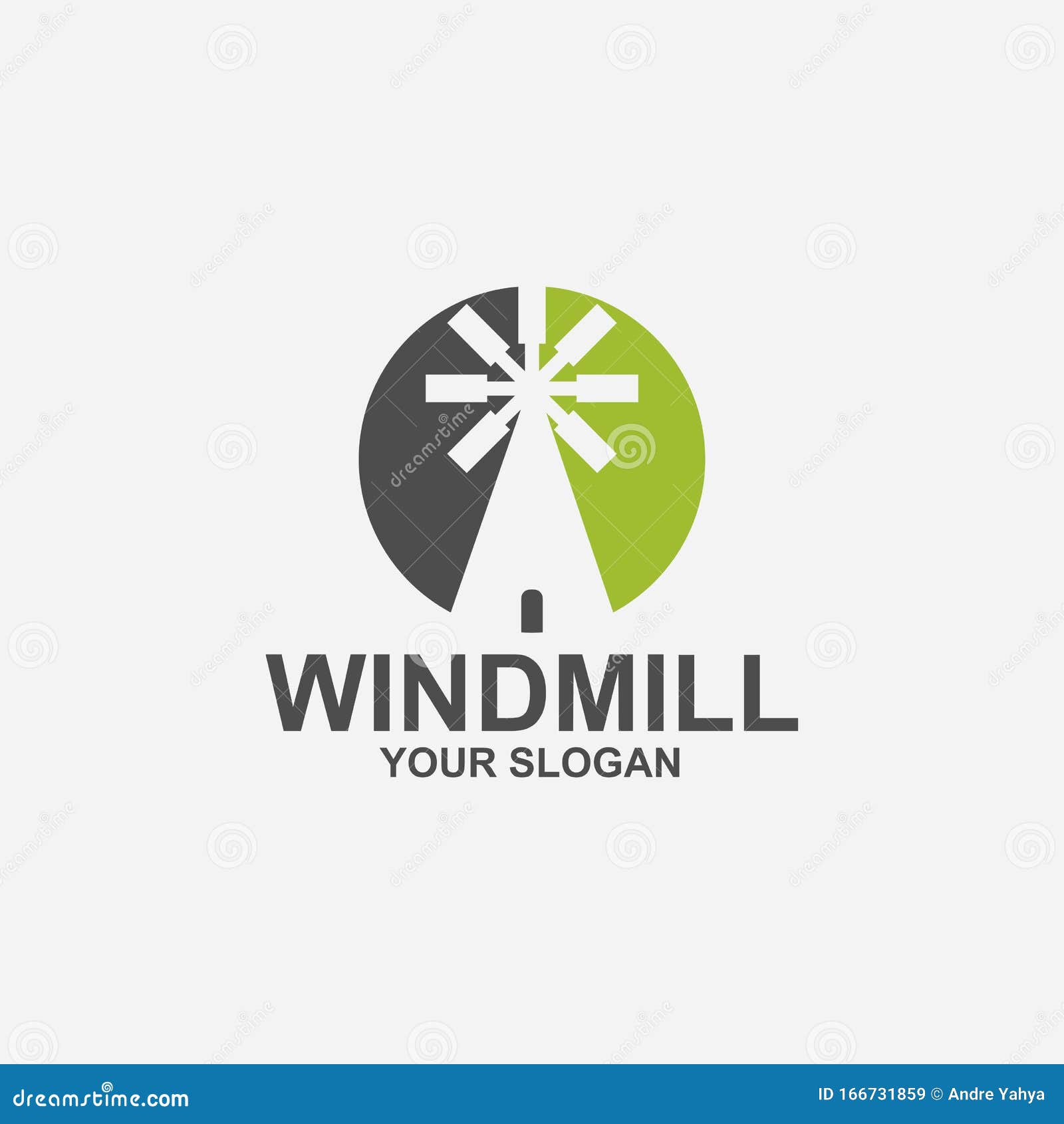 Windmill logo template stock illustration. Illustration of isolated ...
