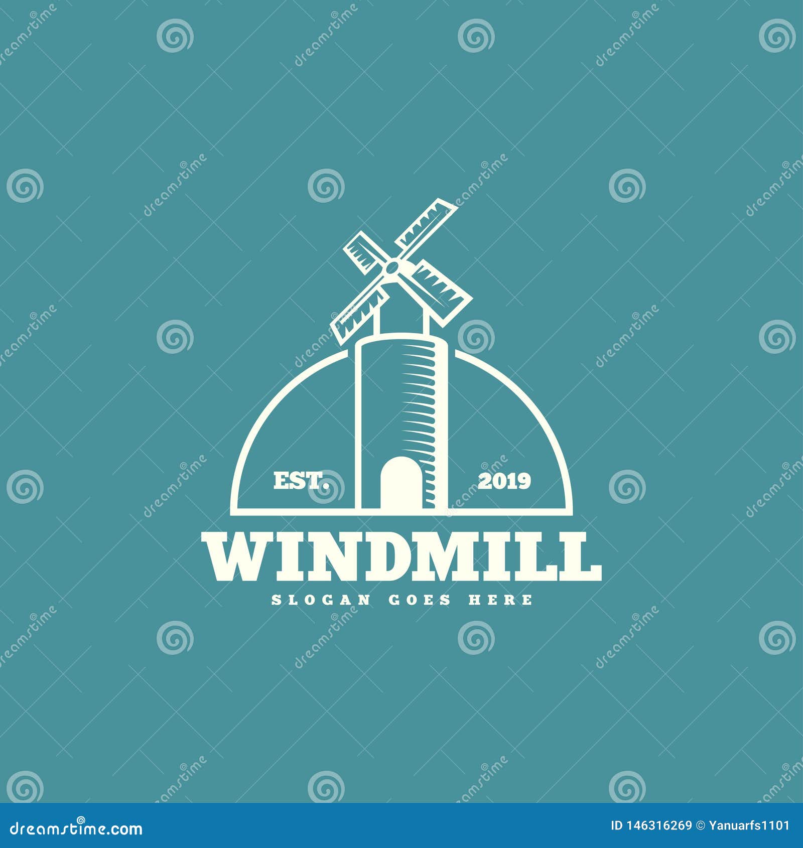 Windmill Logo Template Vector. Building Logo Template Stock ...