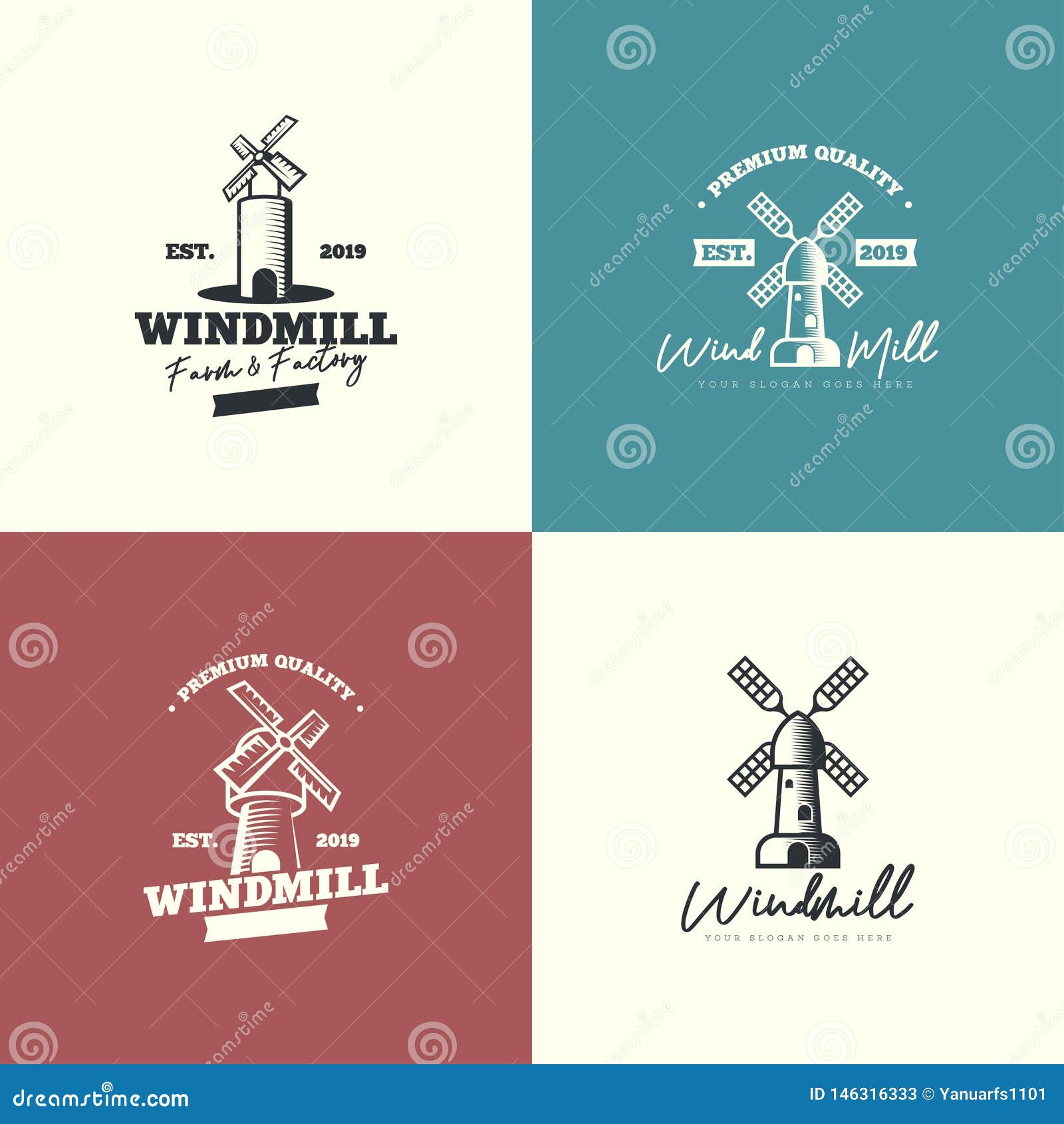 Windmill Logo Template Vector. Building Logo Template Stock ...