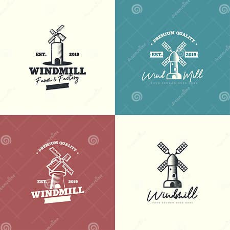 Windmill Logo Template Vector. Building Logo Template Stock ...