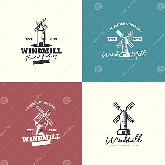 Windmill Logo Template Vector. Building Logo Template Stock ...