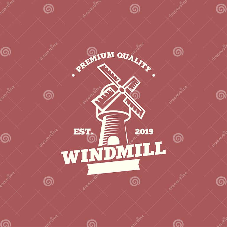Windmill Logo Template Vector. Building Logo Template Stock ...