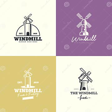 Windmill Logo Template Vector. Building Logo Template Stock ...